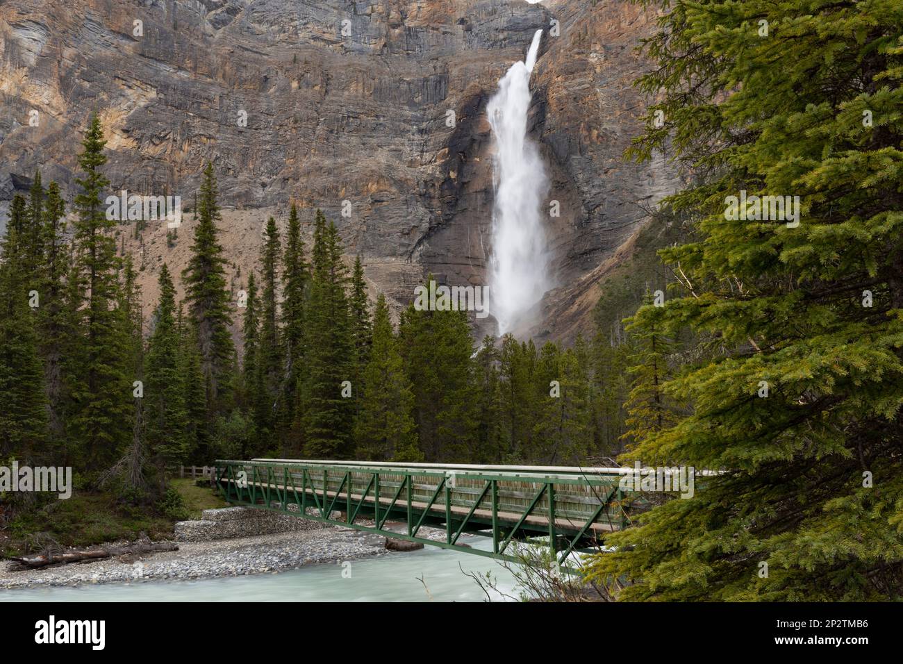 This majestic view of Takakkaw Falls, Canada's second-highest waterfall ...