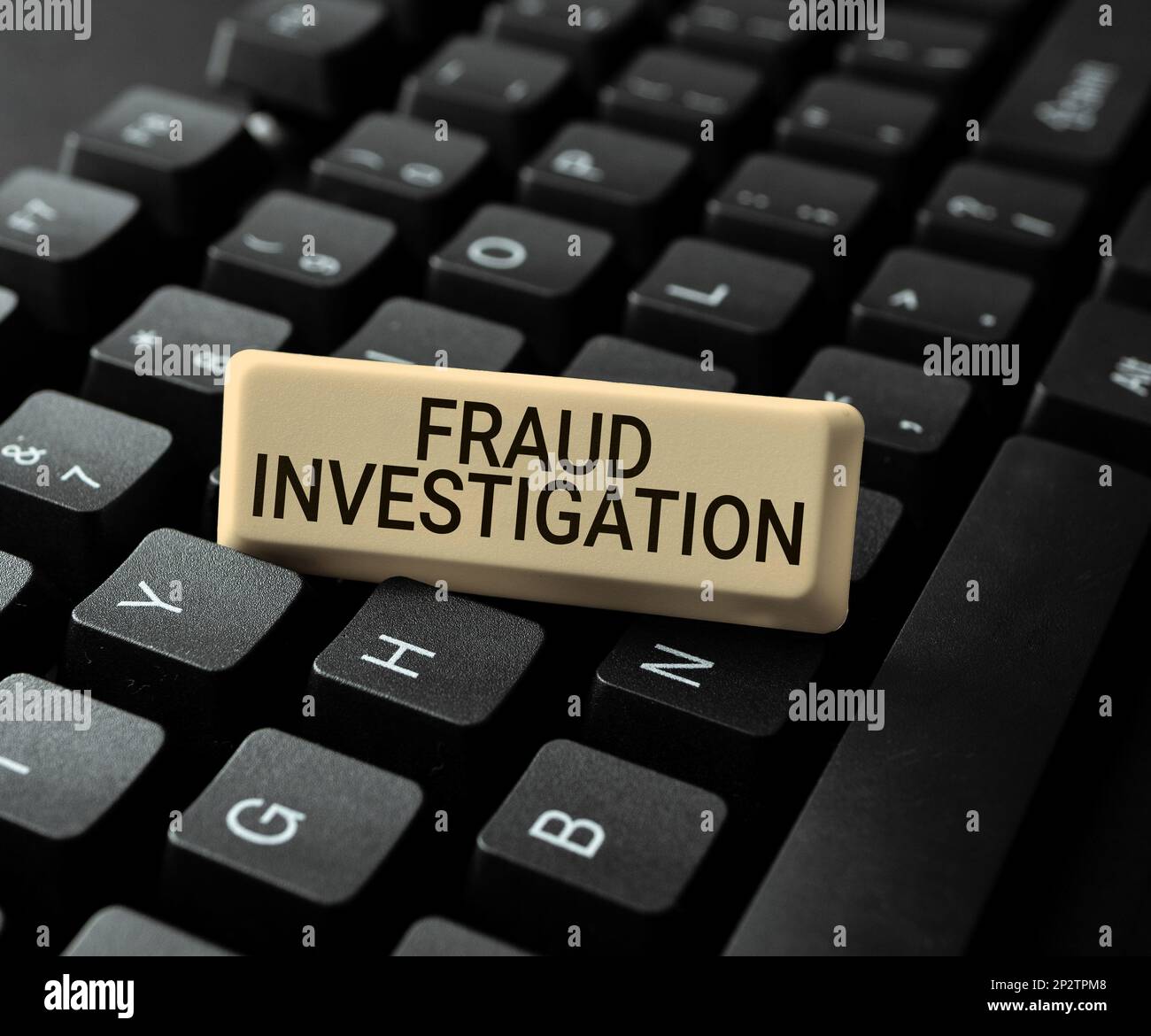 Text caption presenting Fraud Investigation. Concept meaning process of ...
