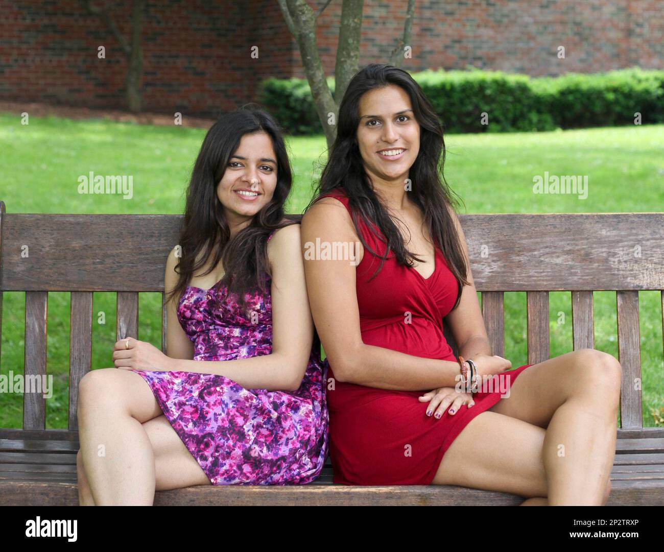 Rani Noor, 22, left, and Indigo McCollum, 21, right, pose at Kalamazoo ...