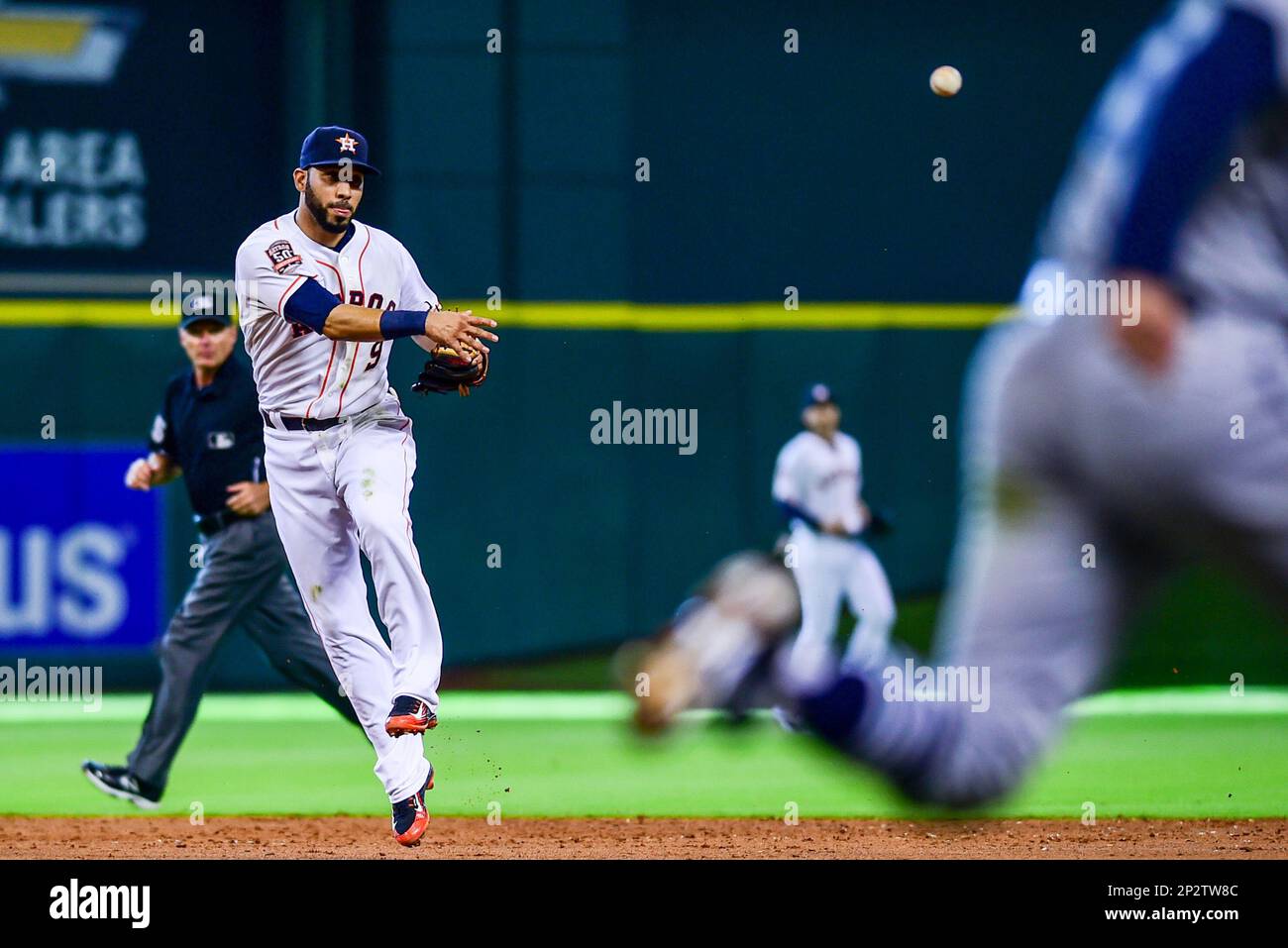 13 June 2015: Houston Astros Infield Marwin Gonzalez (9) makes the ...