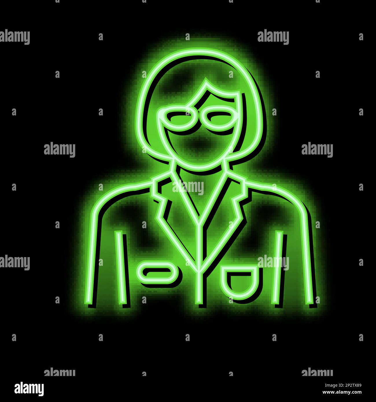 social worker neon glow icon illustration Stock Vector Image & Art - Alamy