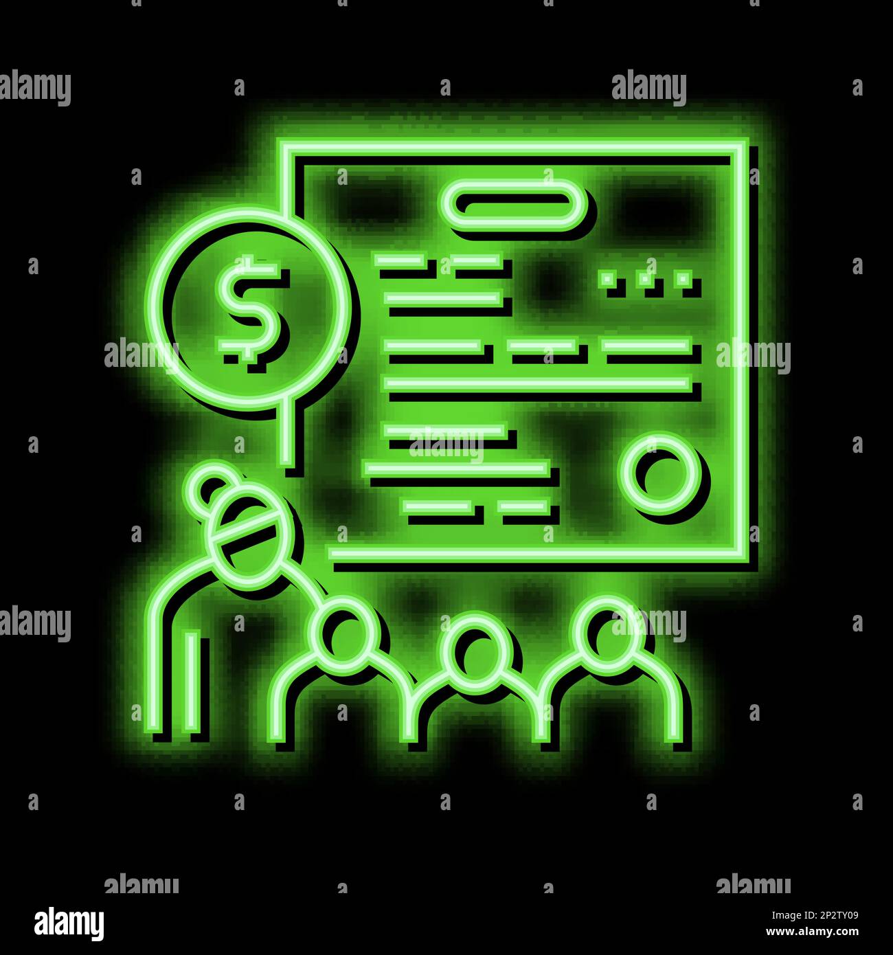 large family children allowance neon glow icon illustration Stock ...