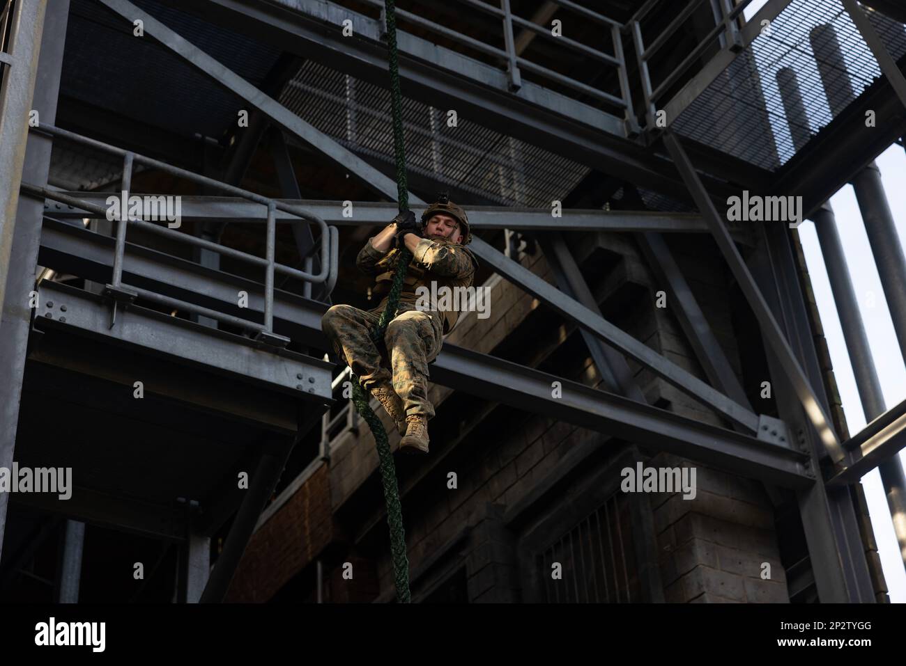 A U.S. Marine with Battalion Landing Team 1/6, 26th Marine ...