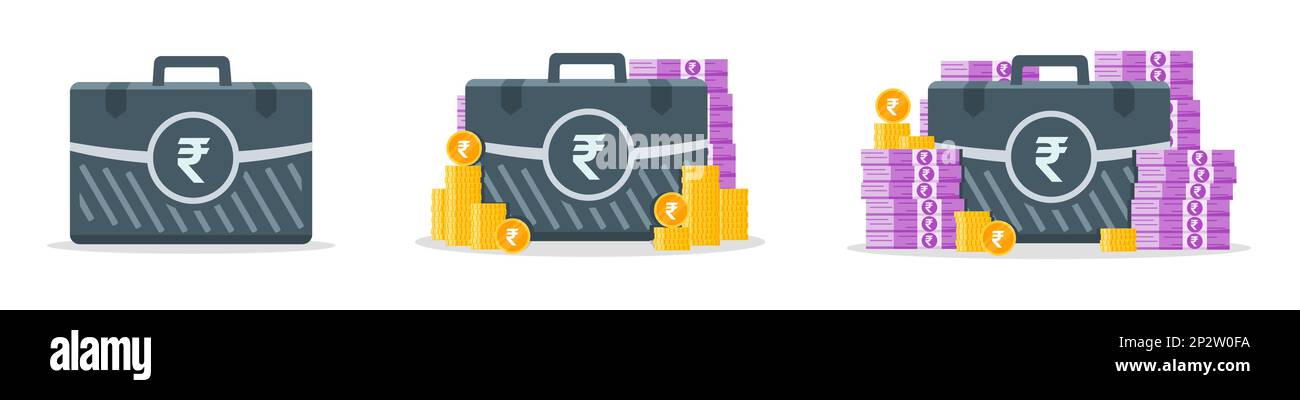 Indian Rupee Money Case Icons Stock Vector Image & Art - Alamy