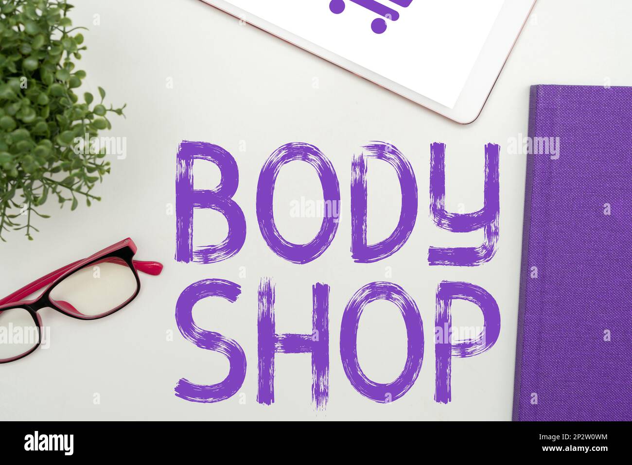 Hand writing sign Body Shop. Concept meaning a shop where automotive ...