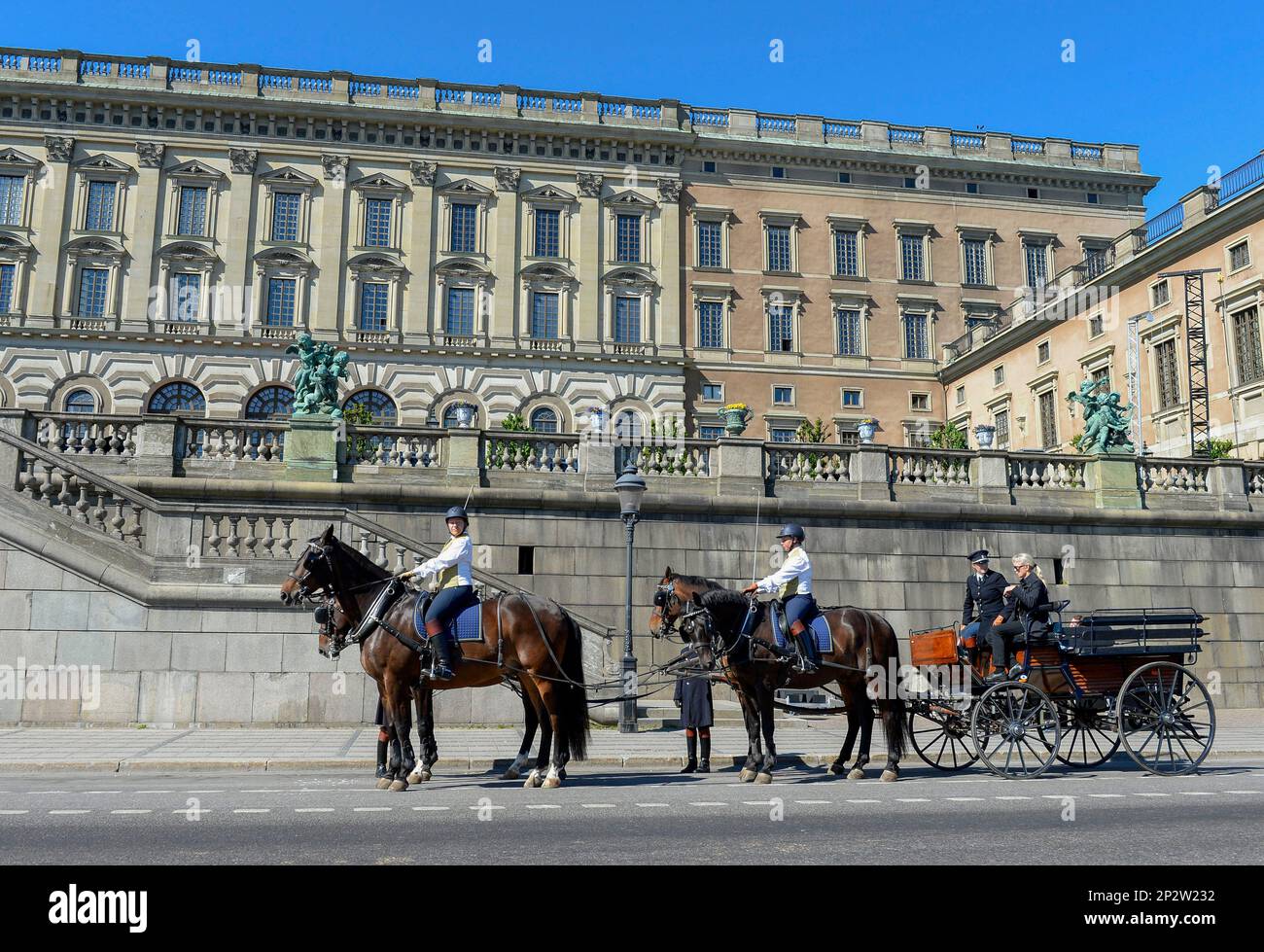 The Swedish Royal Stables practices the wedding procession at ...