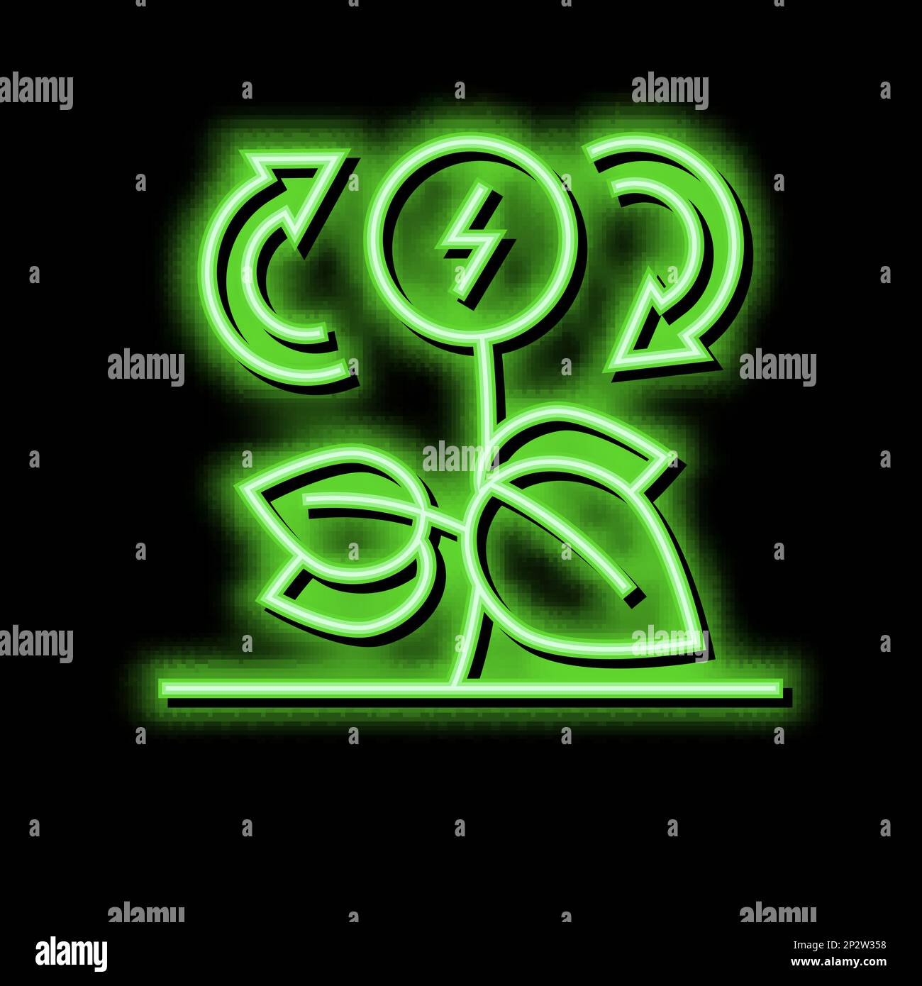 eco energy saving neon glow icon illustration Stock Vector Image & Art ...