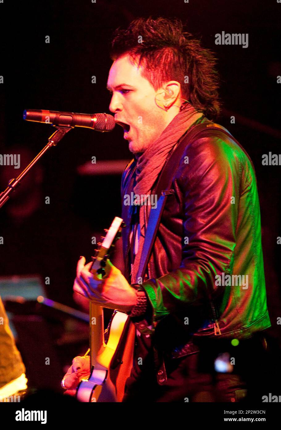 Guitarist Ryan Shuck of Dead By Sunrise performs on stage at the Roxy ...