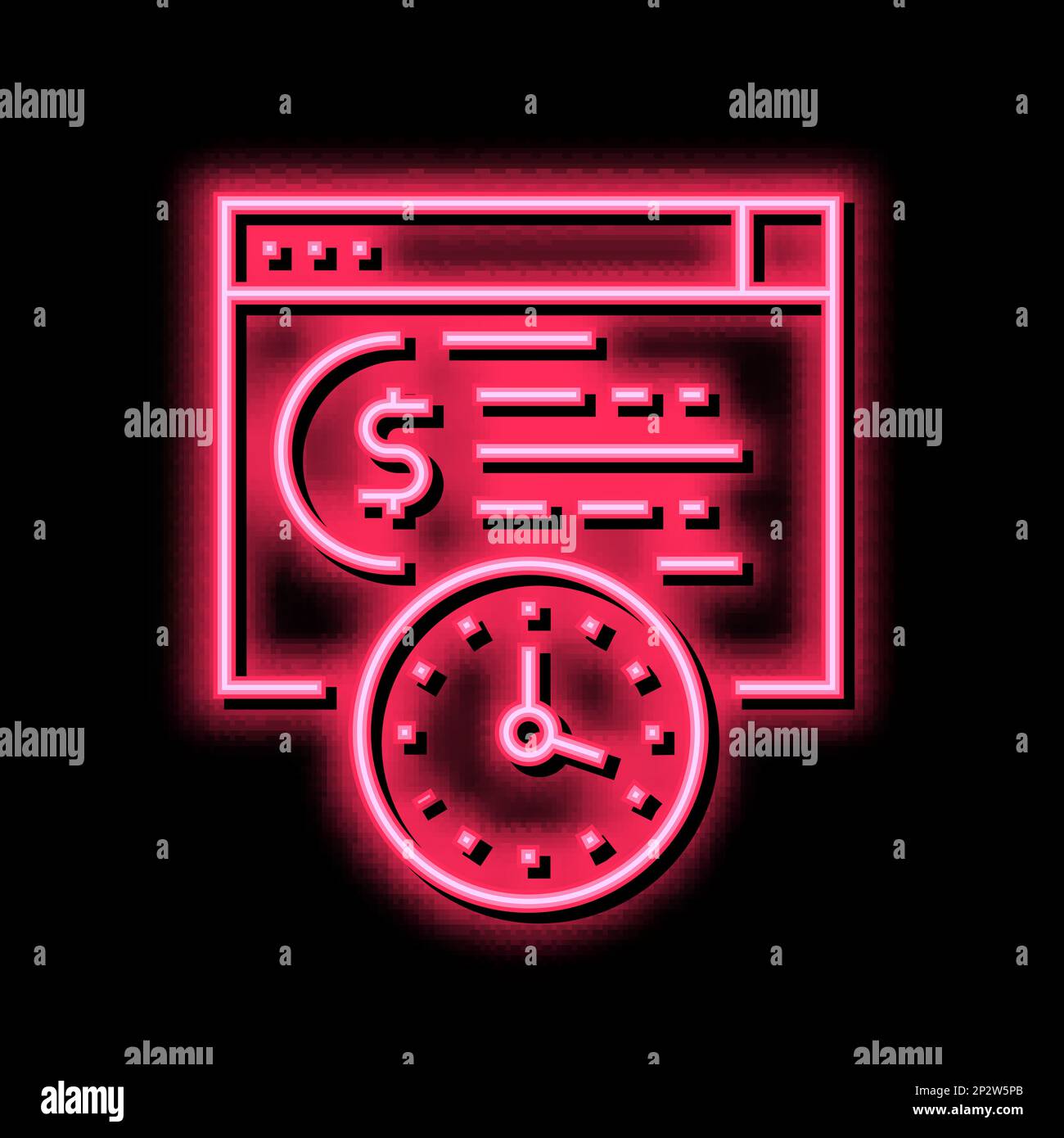 time for pay loan neon glow icon illustration Stock Vector Image & Art ...