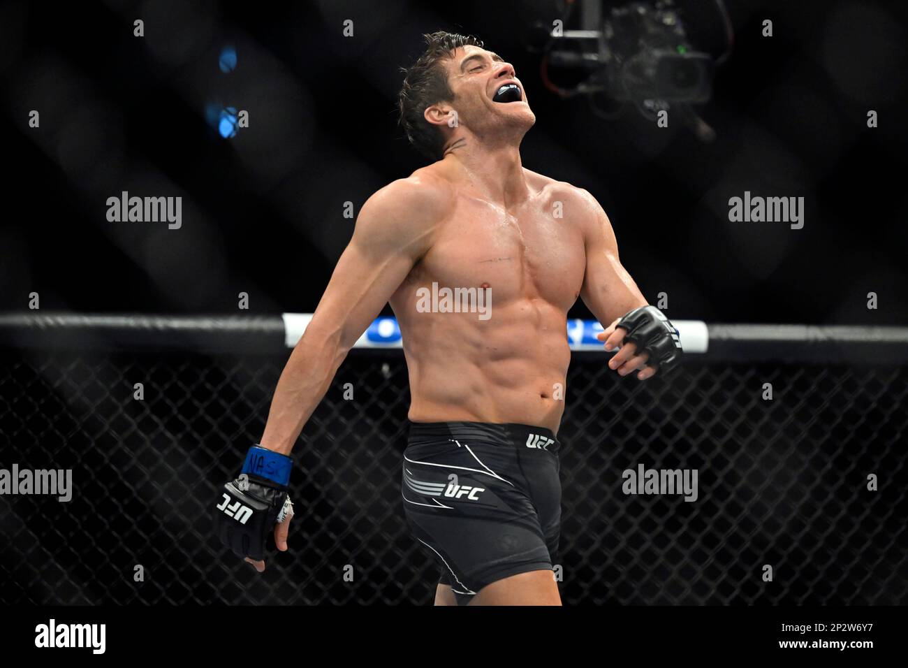 Actor Jake Gyllenhaal reacts after "knocking down" another actor while ...