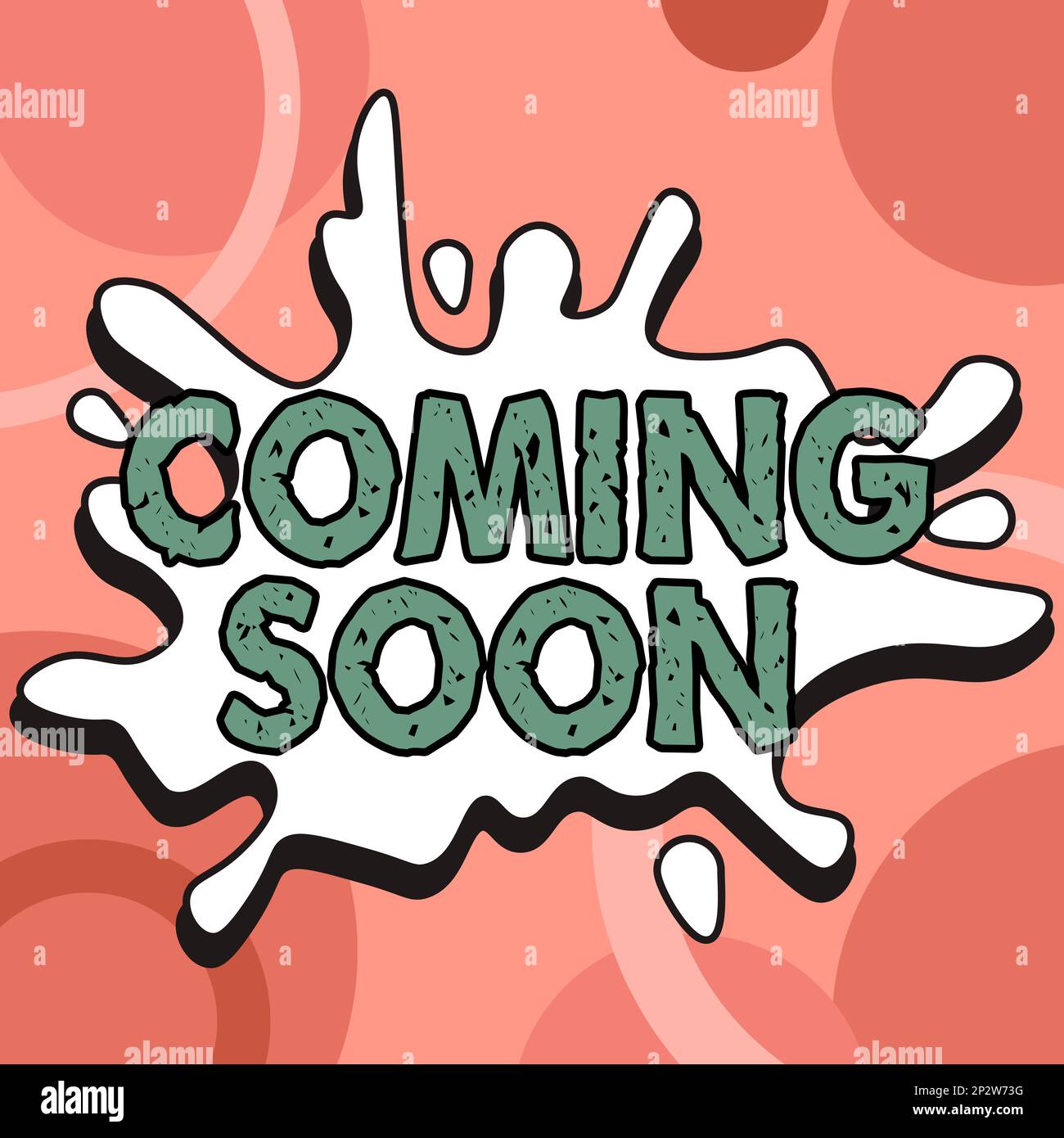 Hand writing sign Coming Soon. Business idea something is going to ...