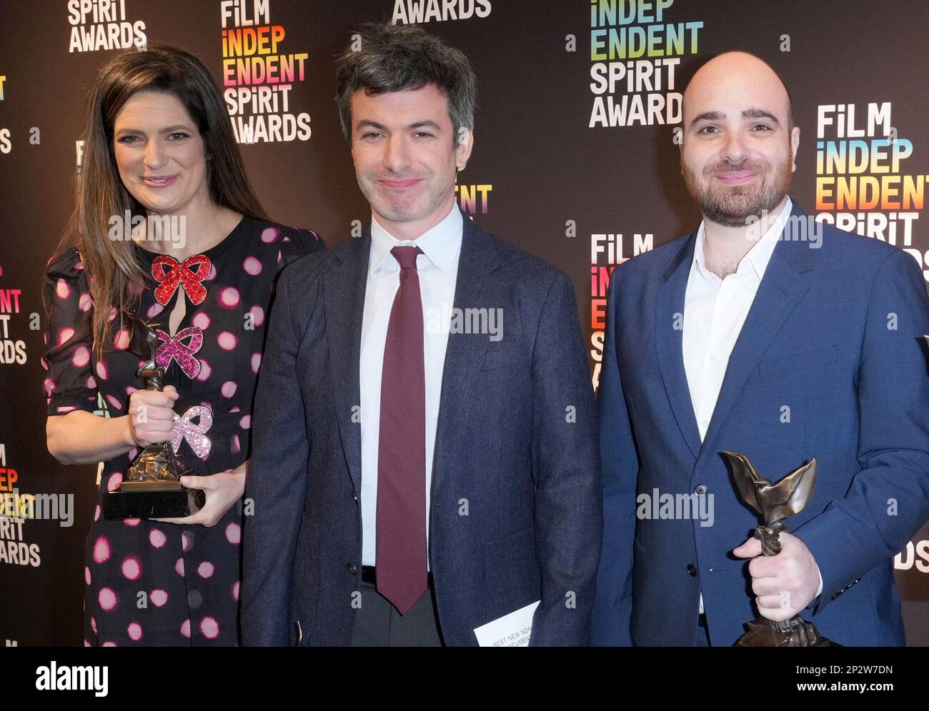 Carrie Kemper, from left, Nathan Fielder and Eric Notarnicola pose in ...