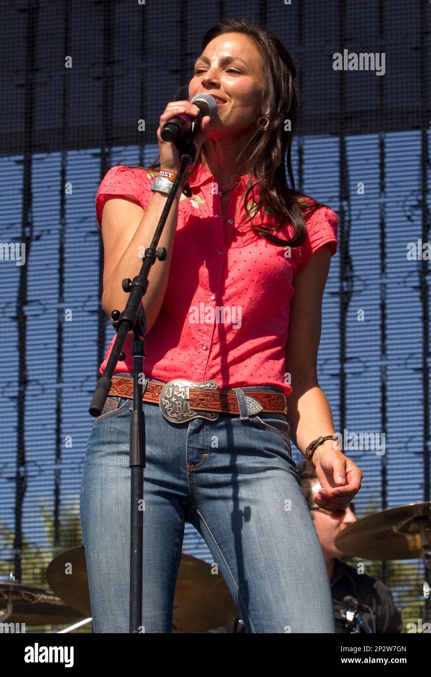 Joey Feek of Joey + Rory perform at the 2010 Stagecoach Music Festival ...