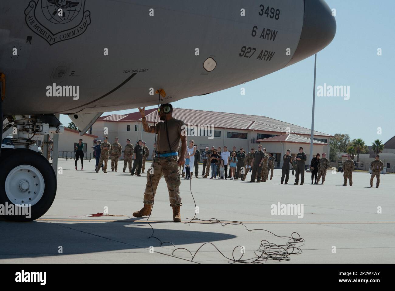 Family and friends of Airmen assigned to the 91st Air Refueling ...