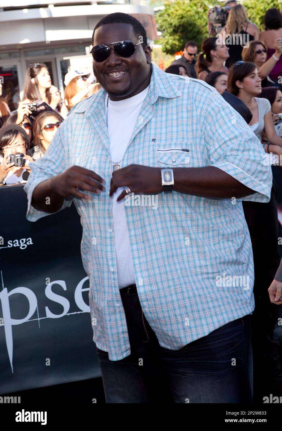 Quinton Aaron arrives for the Los Angeles Premiere of 'The Twilight Sage: Eclipse' at Regal 14 ...