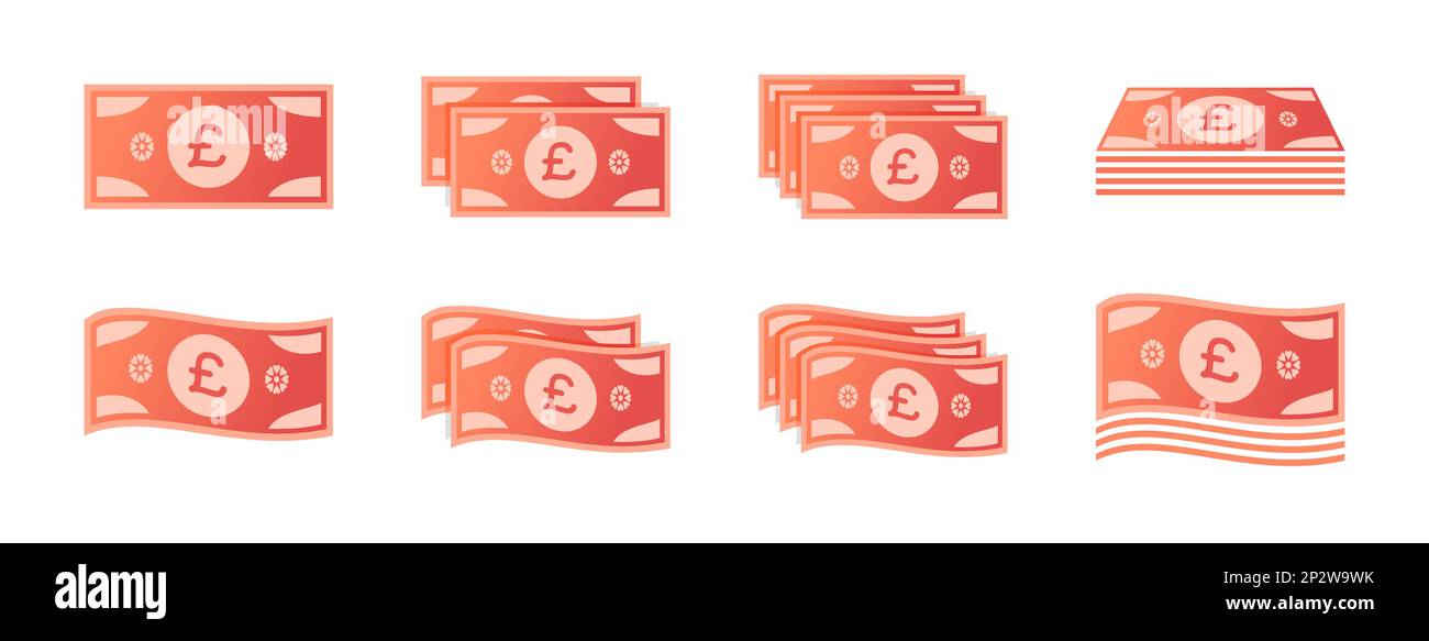 Pound Sterling Banknote Icon Set Stock Vector Image & Art - Alamy