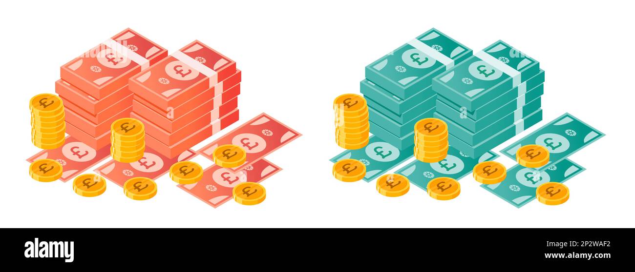 Pile of sterling coins Stock Vector Images - Alamy