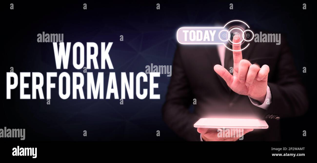 Text caption presenting Work Performance. Word for A job that is not ...