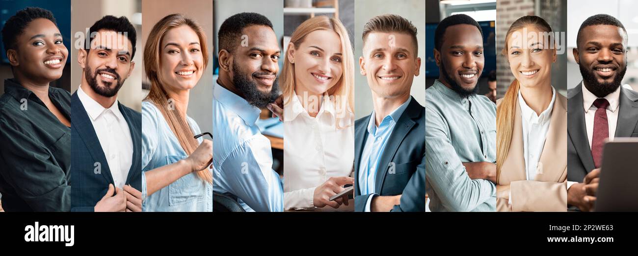 Set men portraits different hi-res stock photography and images - Alamy