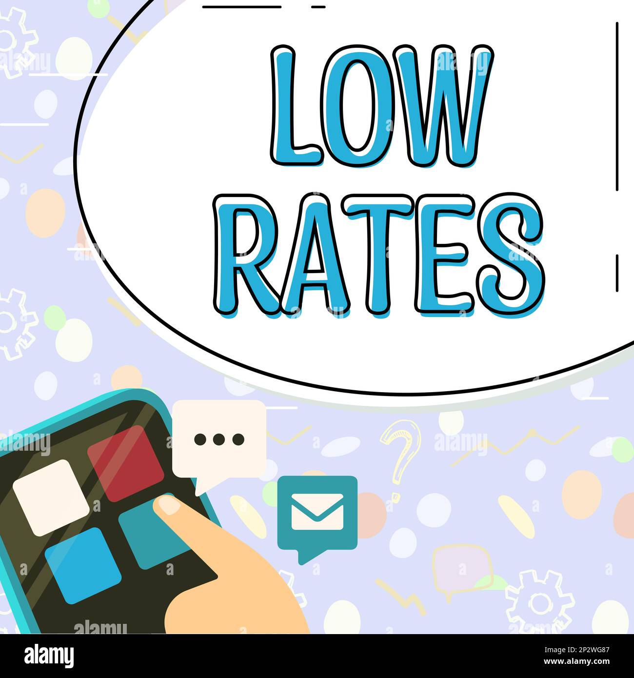 Conceptual display Low Rates. Business showcase A cost of an item or ...