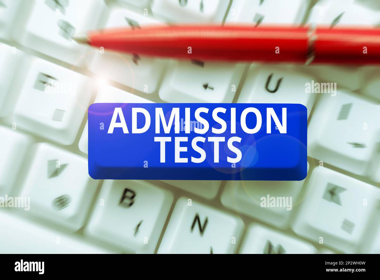 Text caption presenting Admission Tests. Business approach an exam that ...