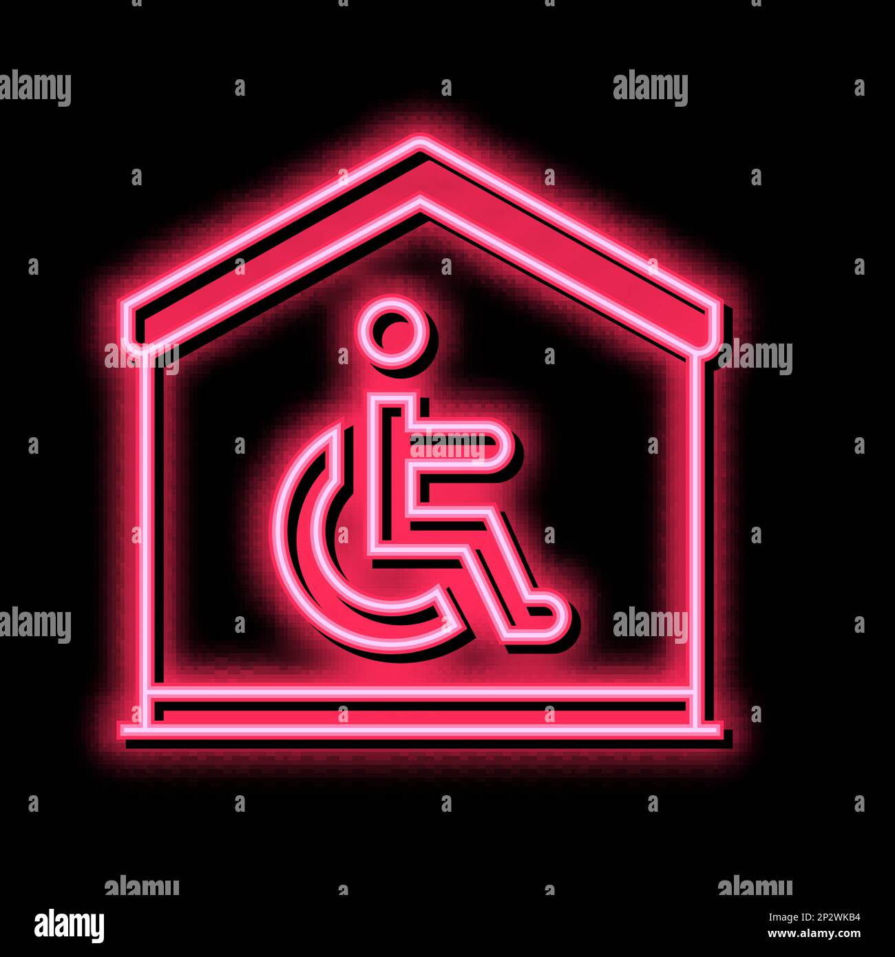 house for disabled color icon vector illustration Stock Vector Image ...