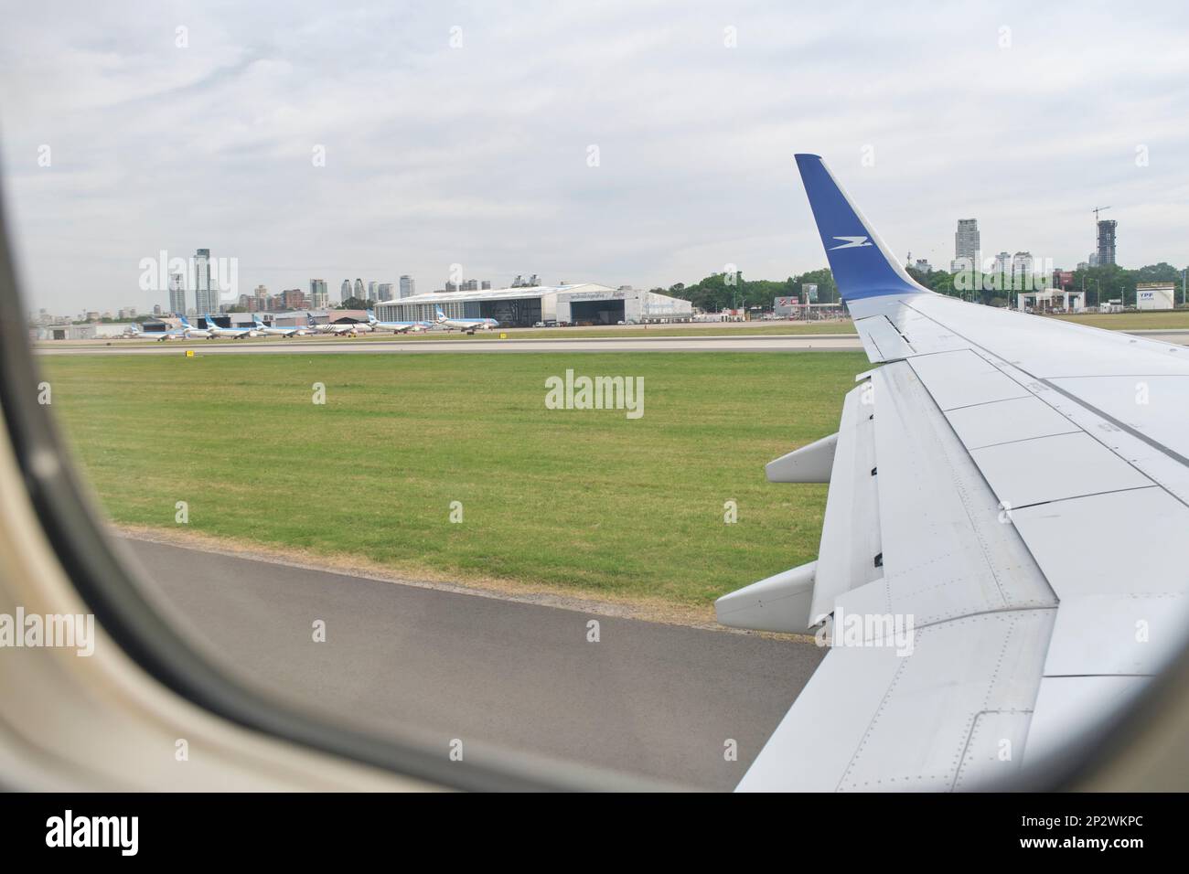 Buenos Aires, Argentina, November 18, 2022: View from a window of a ...