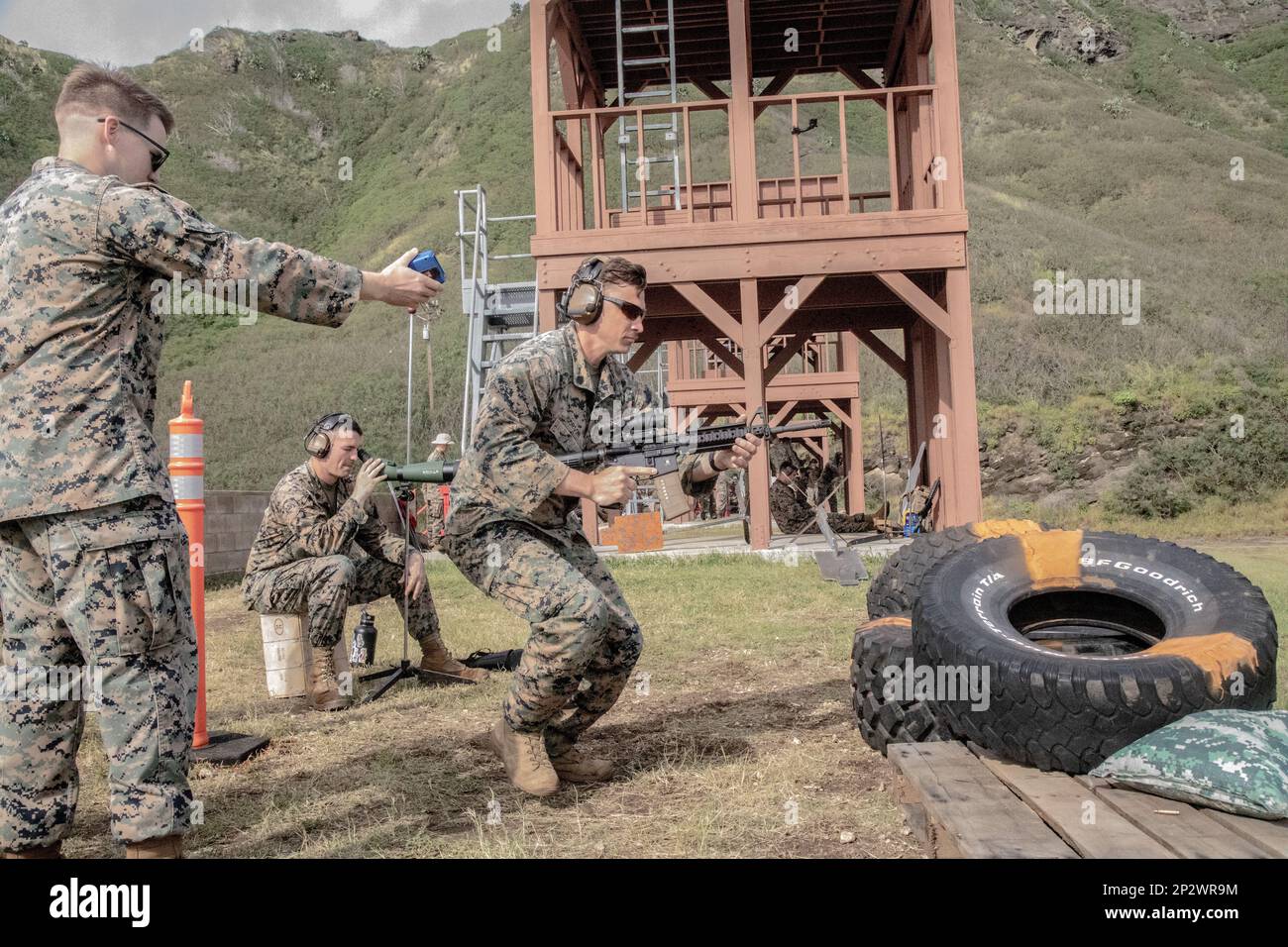 U.S. Marine Corps SSgt. Stephen Corson, pistol team SNCOIC with the ...