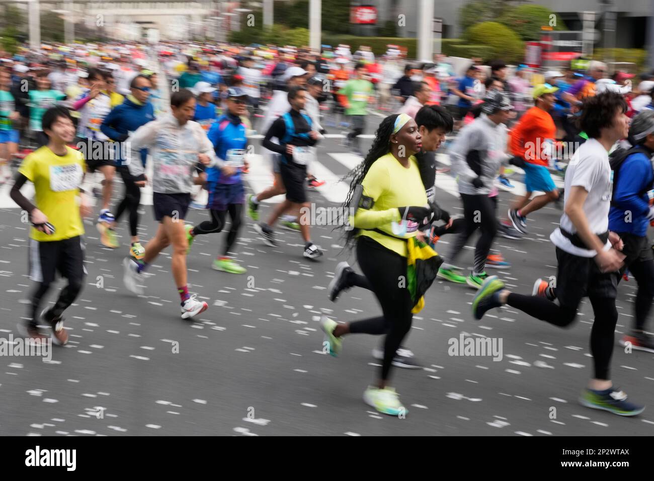 Runners start the Tokyo Marathon in Tokyo, Sunday, March 5, 2023. (AP ...