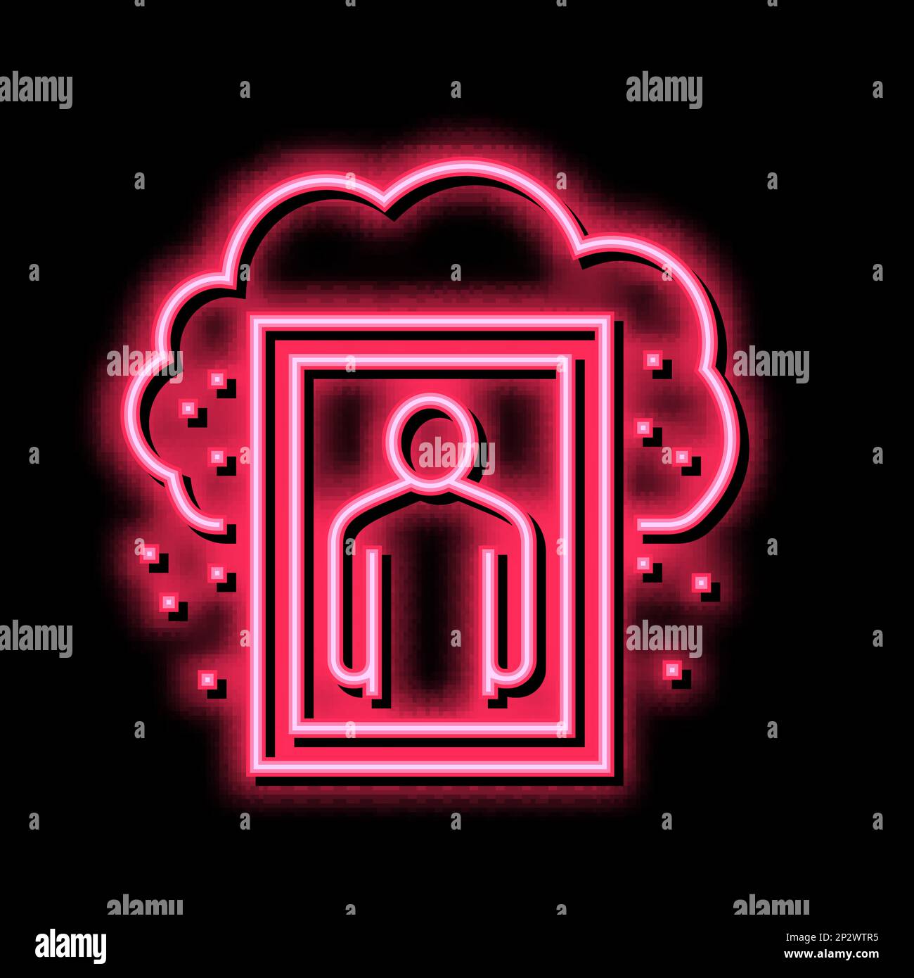 human missed and nostalgia color icon vector illustration Stock Vector ...