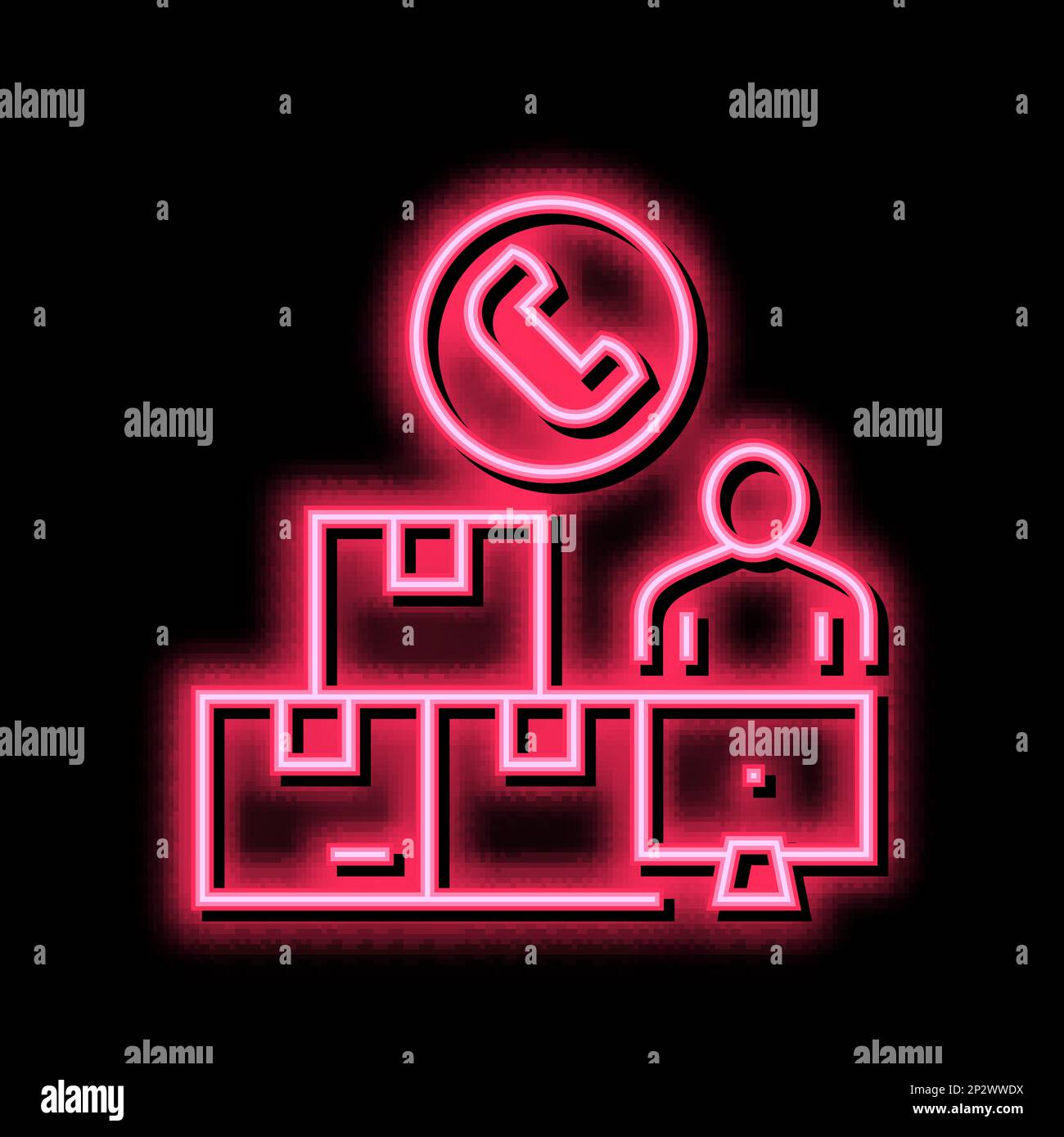 replenishment management neon glow icon illustration Stock Vector Image ...