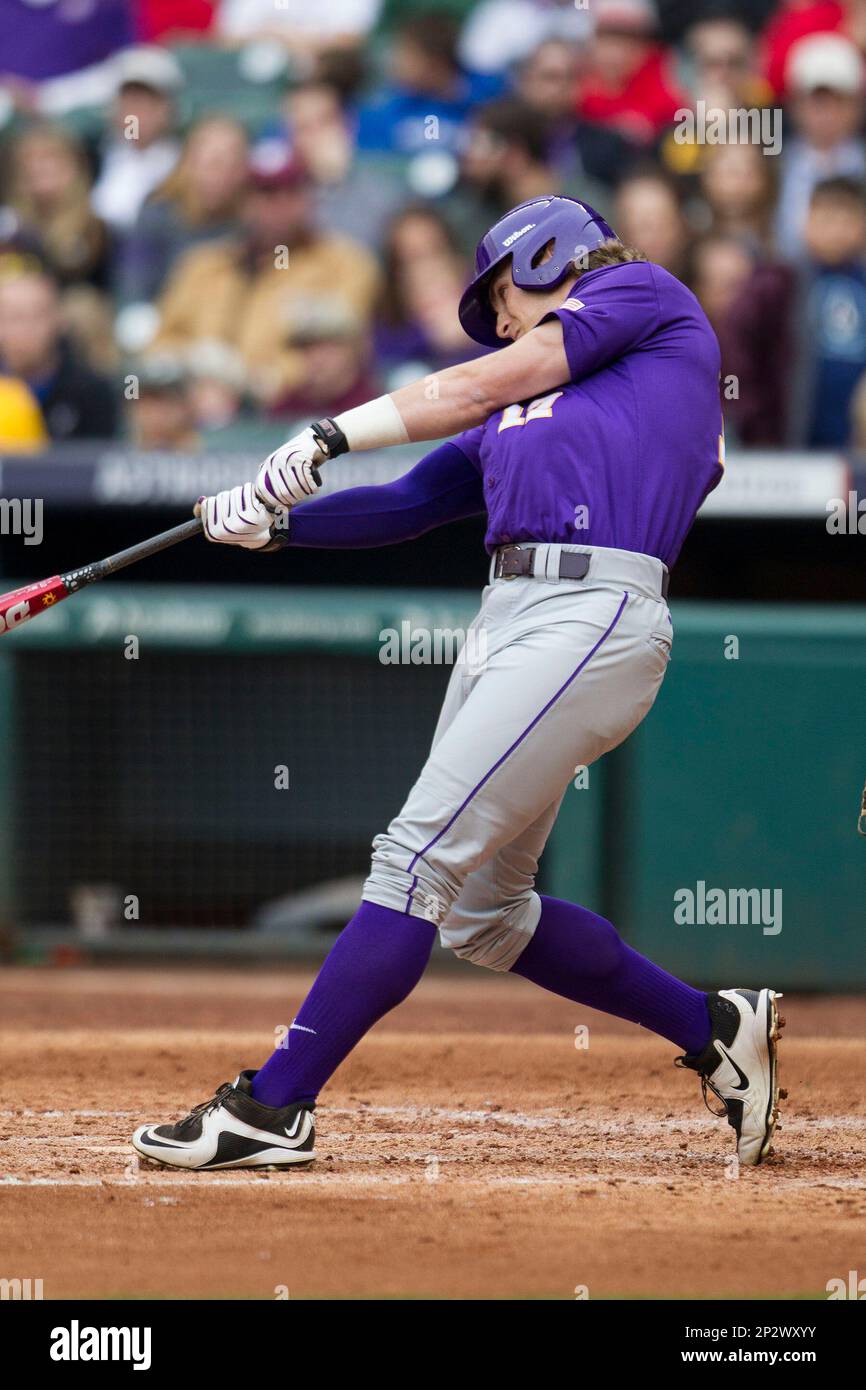 LSU Tigers outfielder Jared Foster (17) swings the bat during the NCAA ...