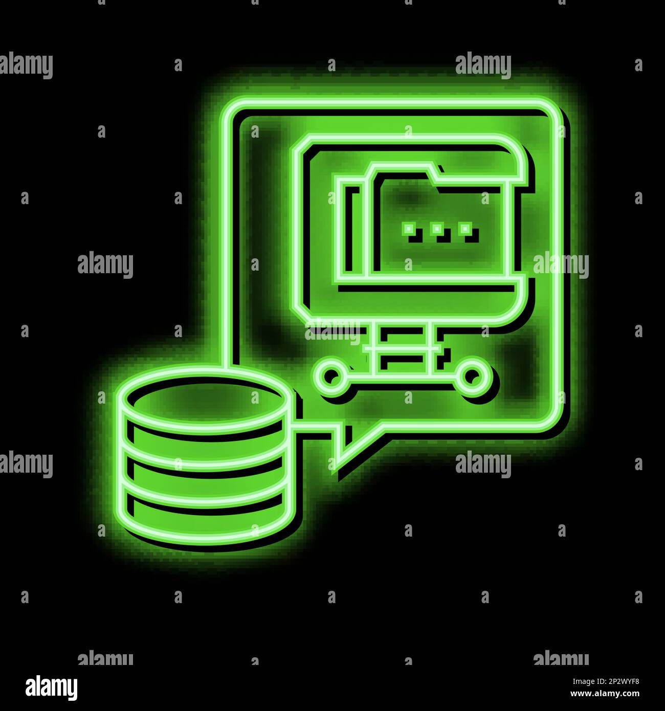 file compression digital processing neon glow icon illustration Stock Vector Image & Art - Alamy