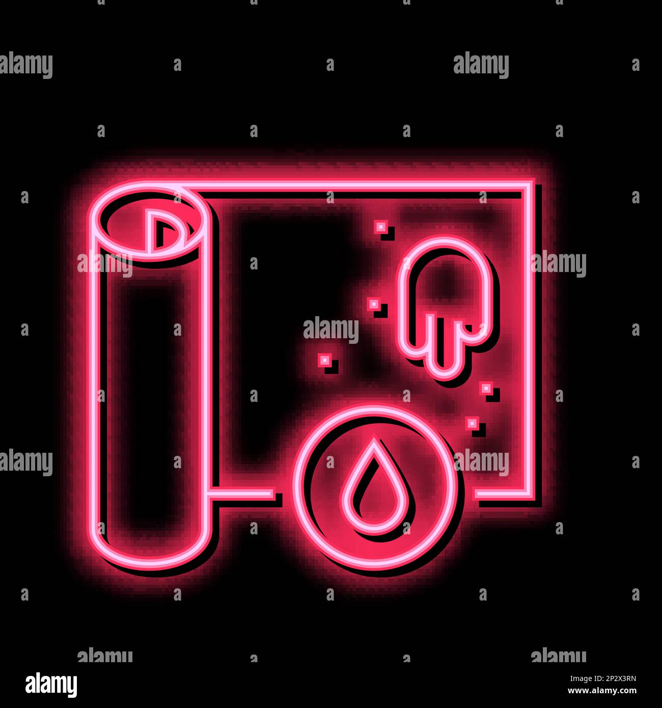 waterproof wallpaper neon glow icon illustration Stock Vector Image ...