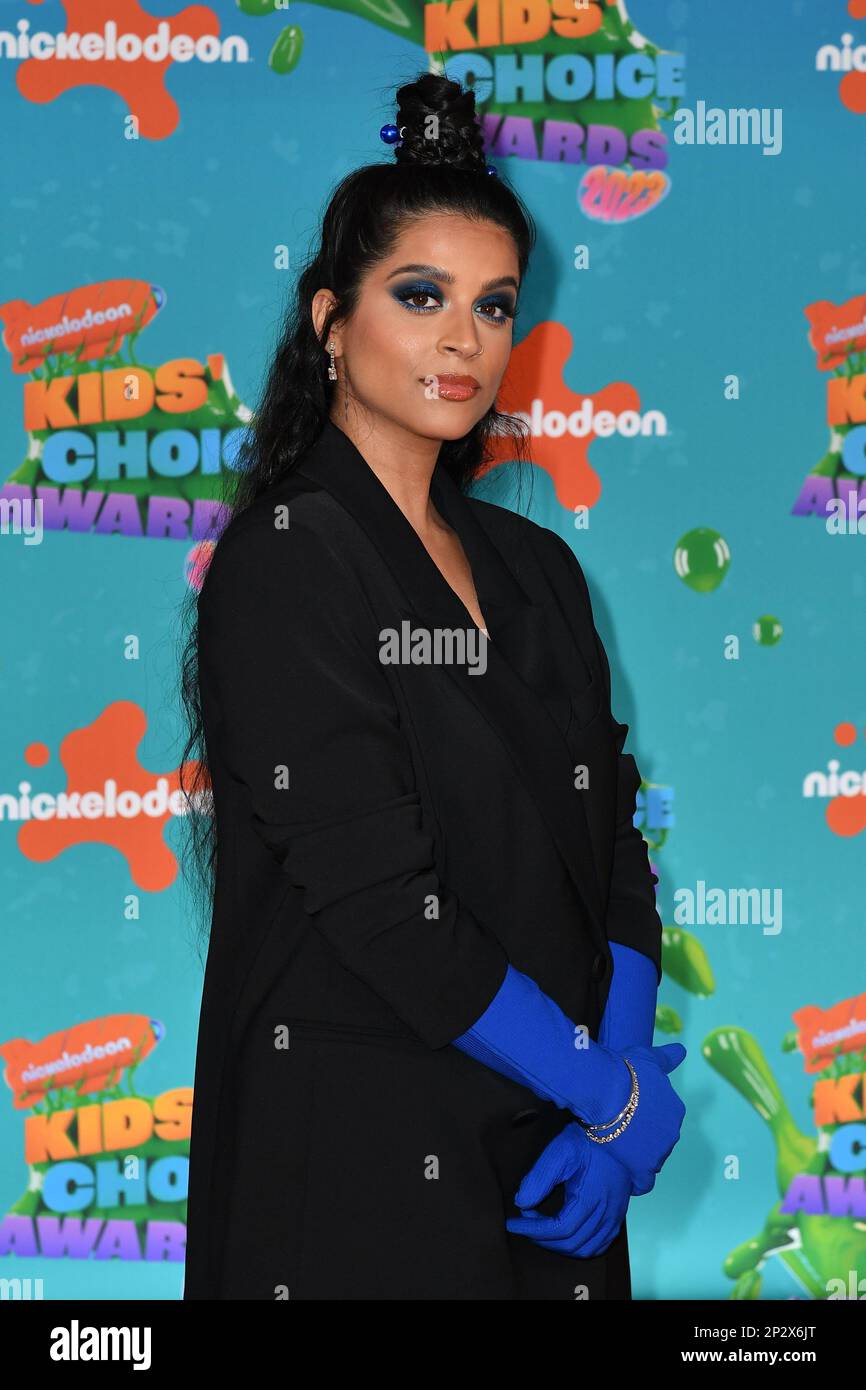 Lily Singh attends the 2023 Nickelodeon Kids' Choice Awards at ...