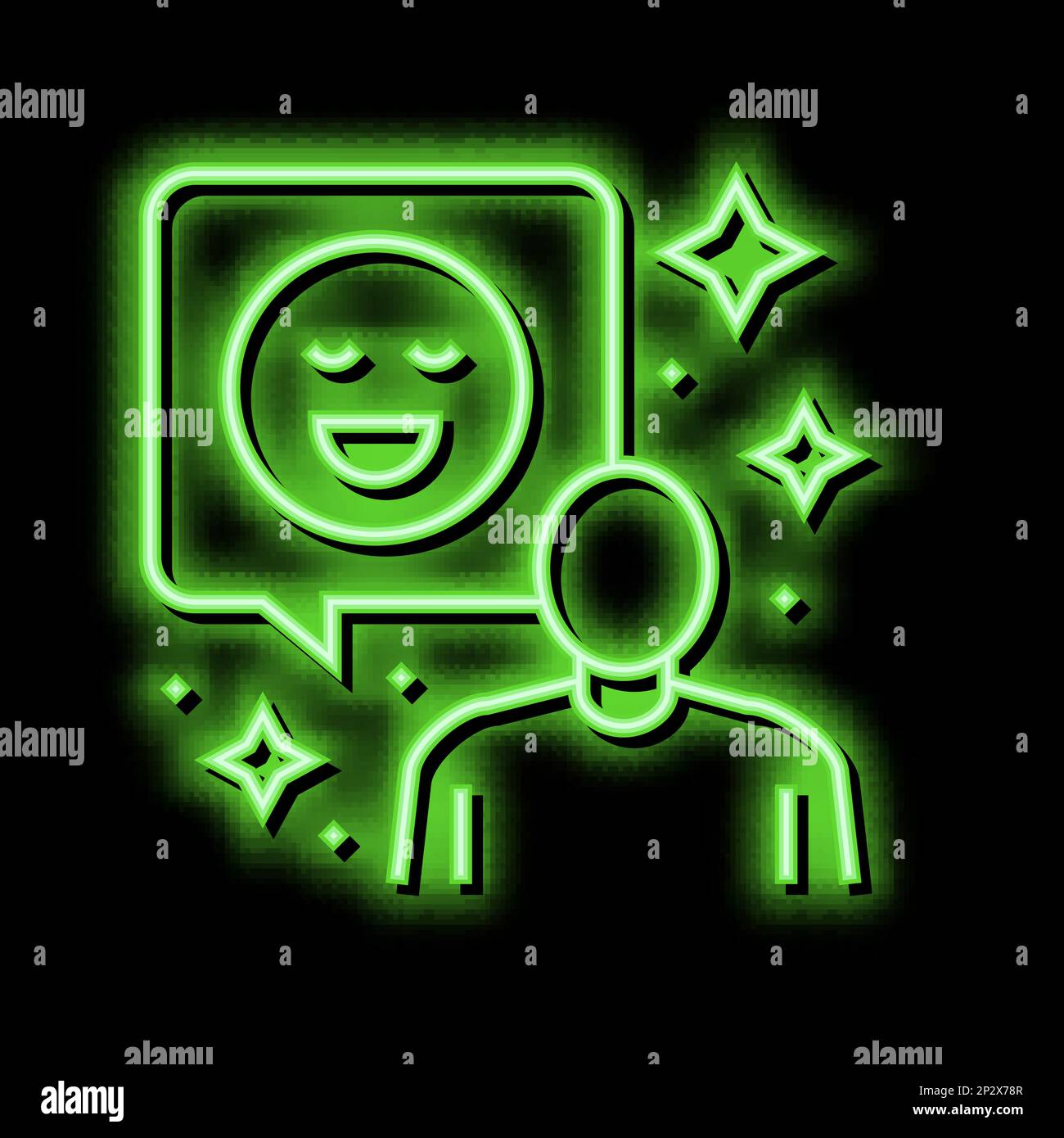 positive attitude soft skill neon glow icon illustration Stock Vector ...