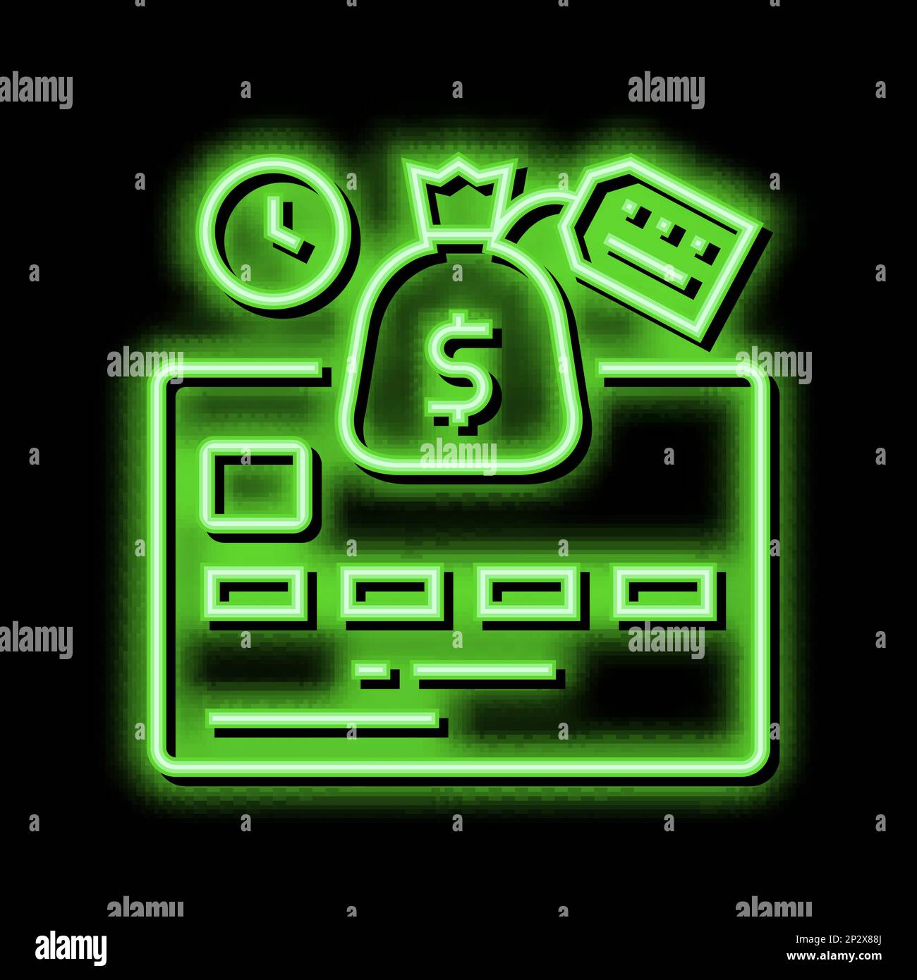 credit purchase card neon glow icon illustration Stock Vector Image ...