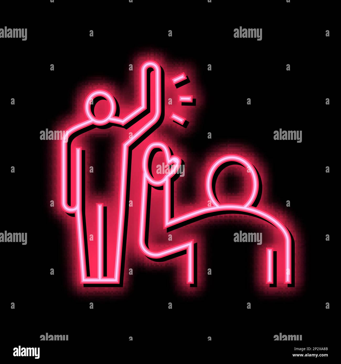 human greeting neon glow icon illustration Stock Vector Image & Art - Alamy