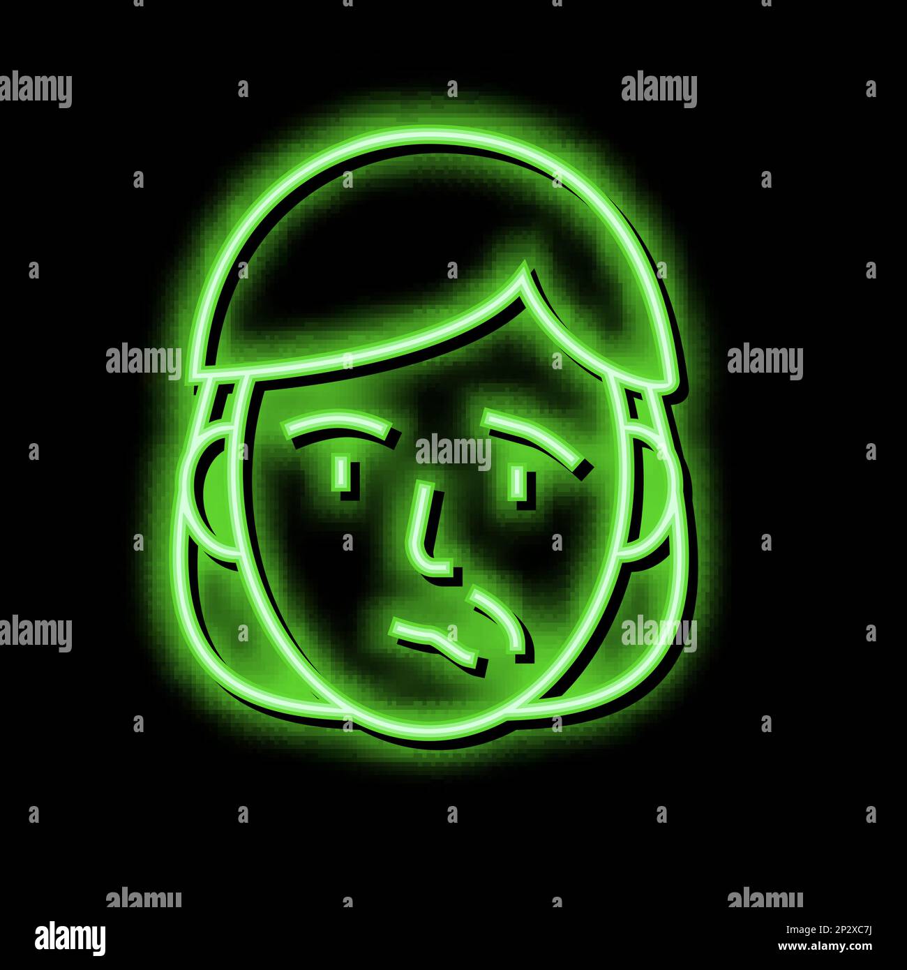 face stroke neon glow icon illustration Stock Vector Image & Art - Alamy