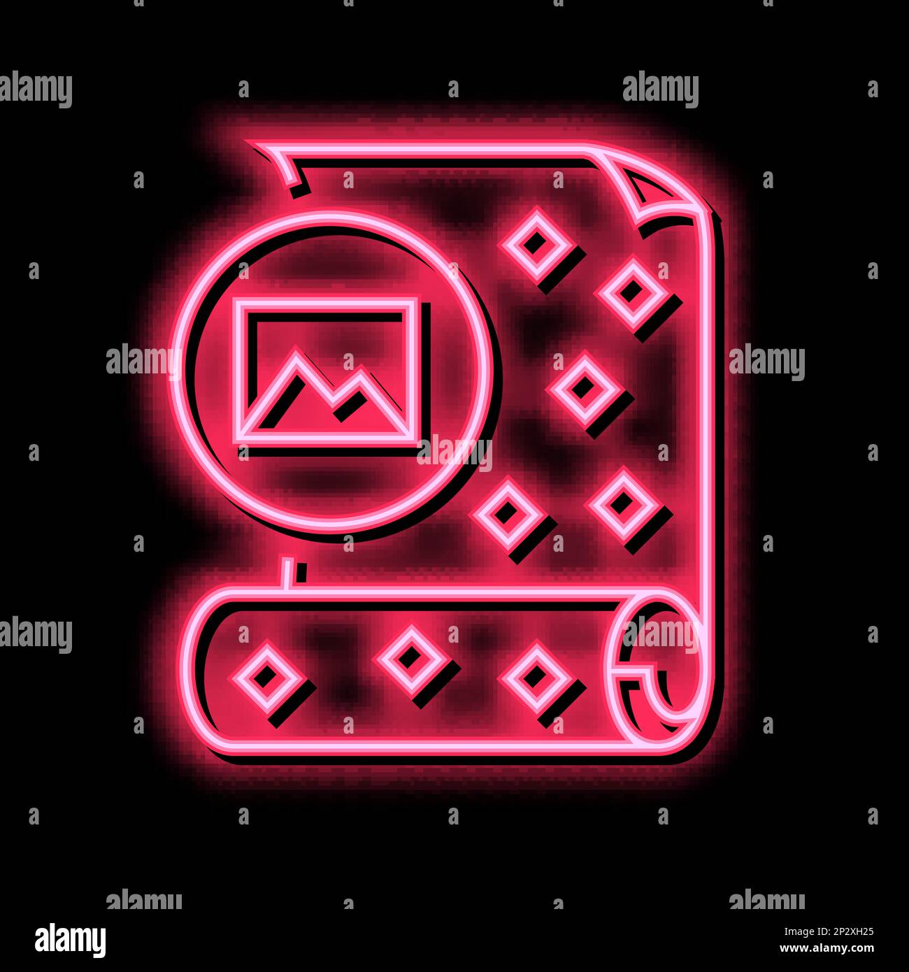 photo wallpaper neon glow icon illustration Stock Vector Image & Art ...