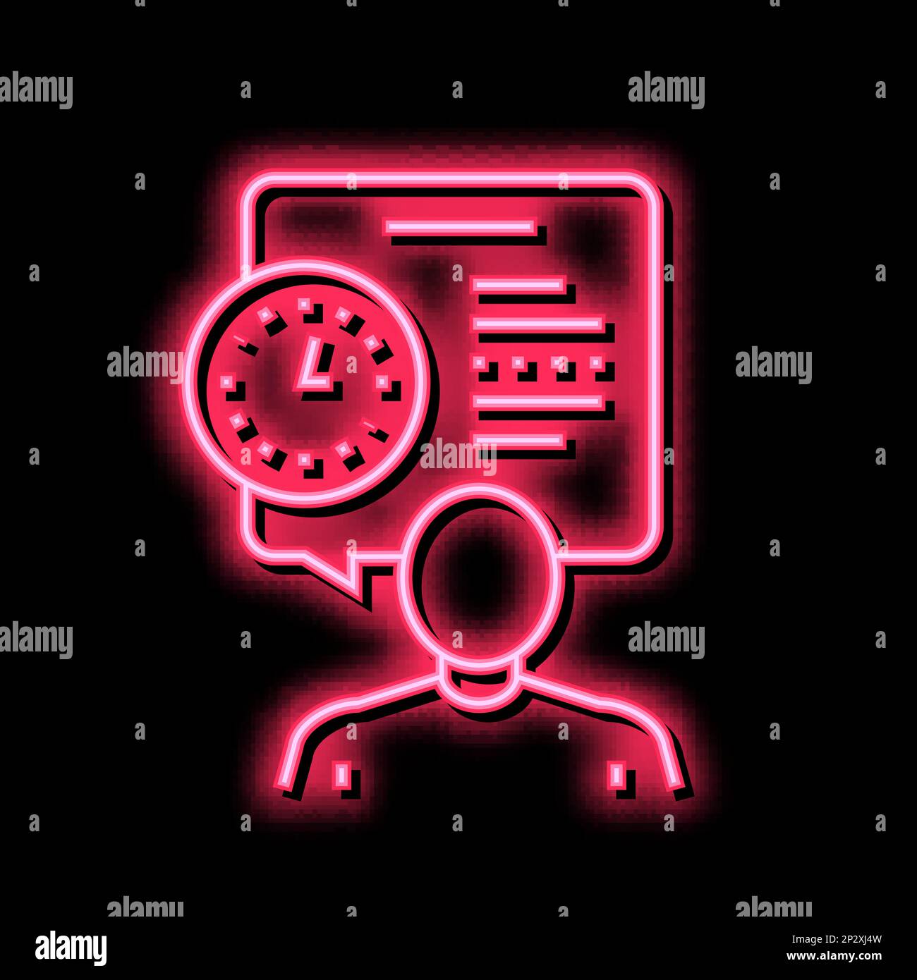 Human talk task time scheduling Stock Vector Images - Alamy