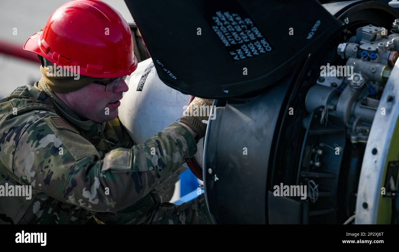 Tech. Sgt. William Wright, an aerospace propulsion technician with the ...