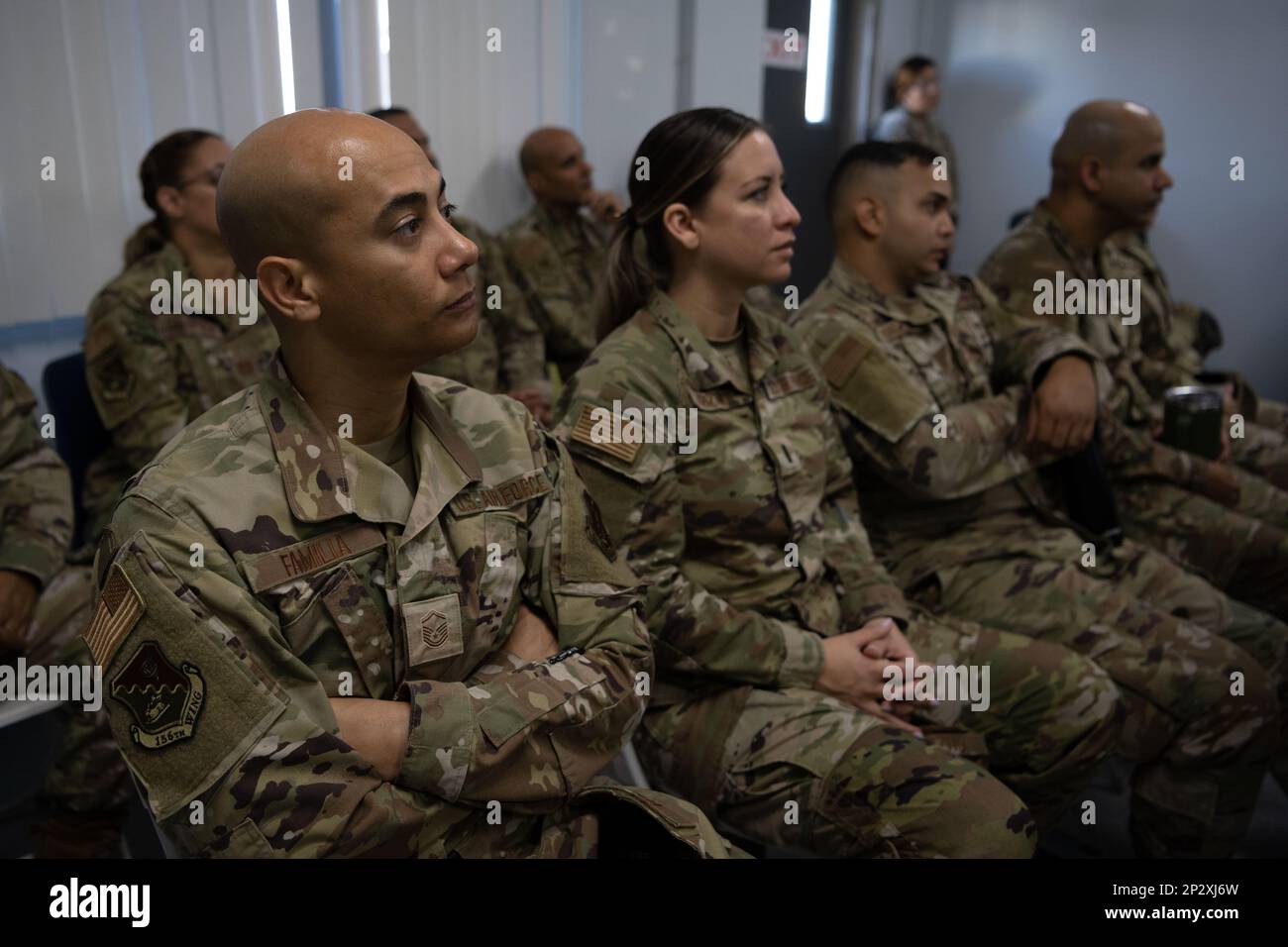 U.S. Airmen assigned to the 156th Wing, Puerto Rico Air National Guard ...