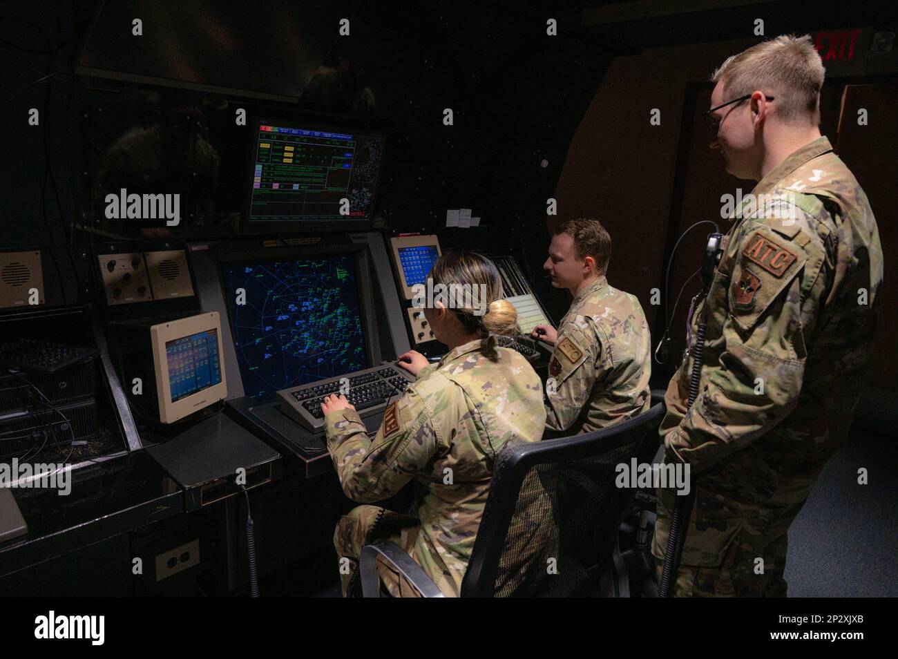 U.S. Air Force Senior Airmen Kristen McQueen (left), Nicholas Anderson ...
