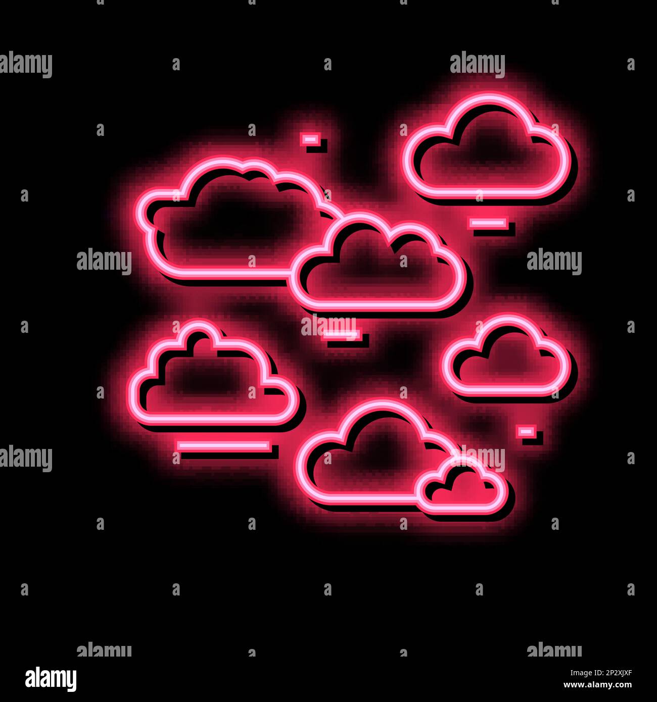 natural clouds neon glow icon illustration Stock Vector Image & Art - Alamy