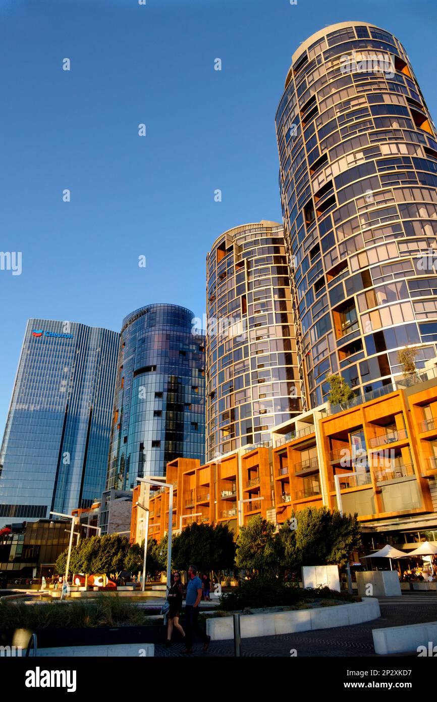 Perth city buildings and skyline 2023, Perth, Western Australia Stock ...