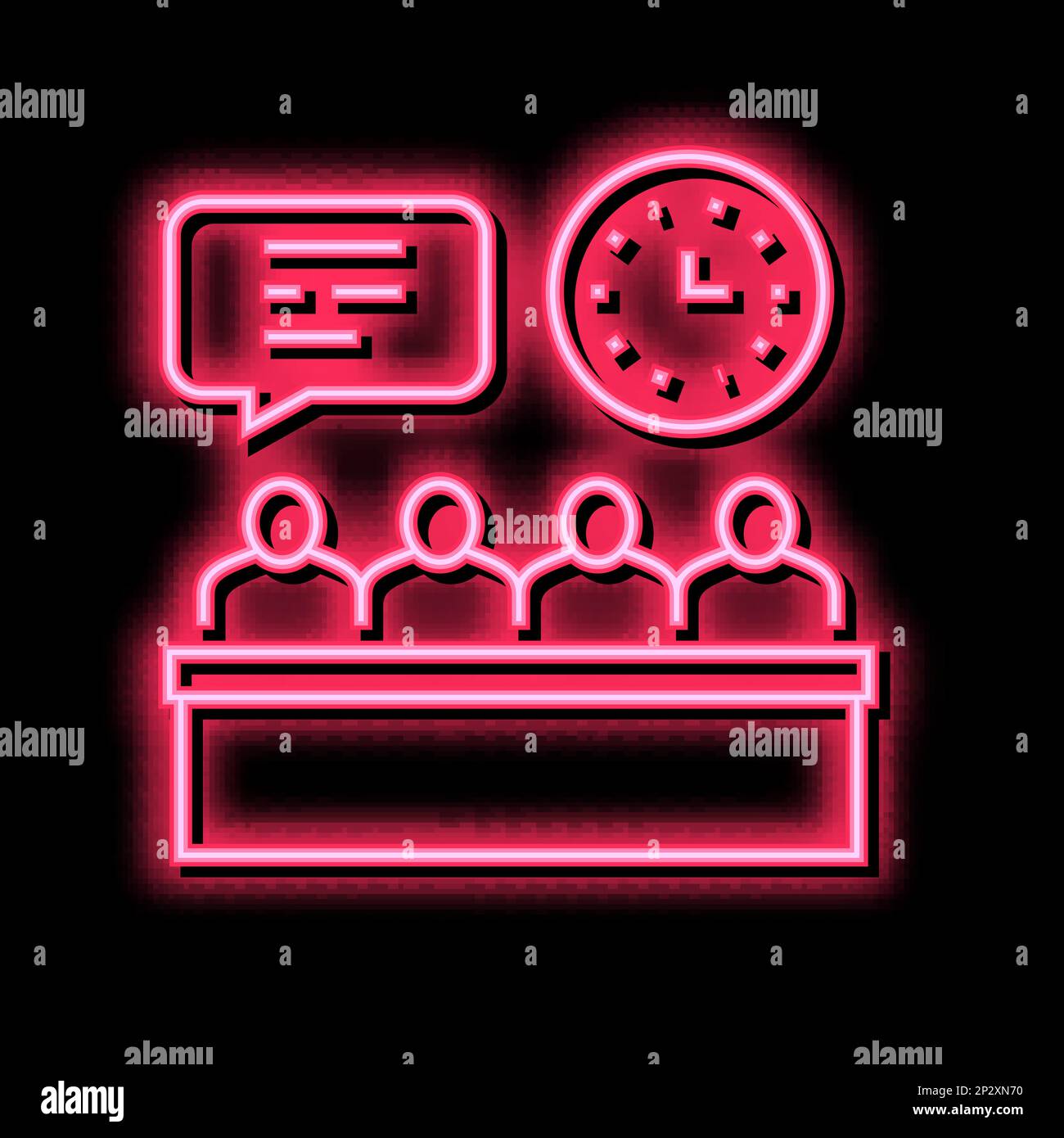 meeting and discussion directors of manufacturing factory neon glow ...