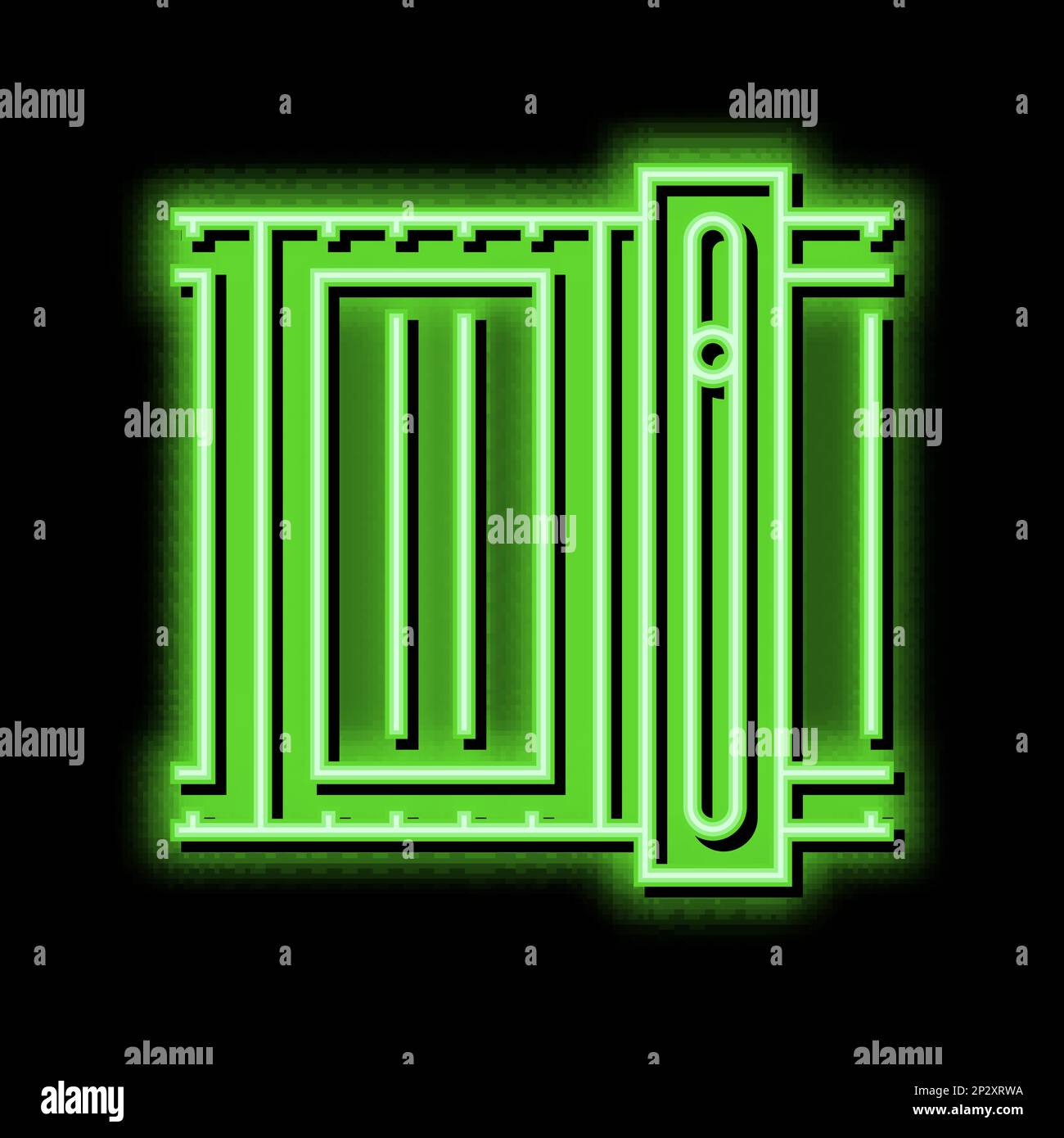 glass manufacturing factory equipment neon glow icon illustration Stock ...