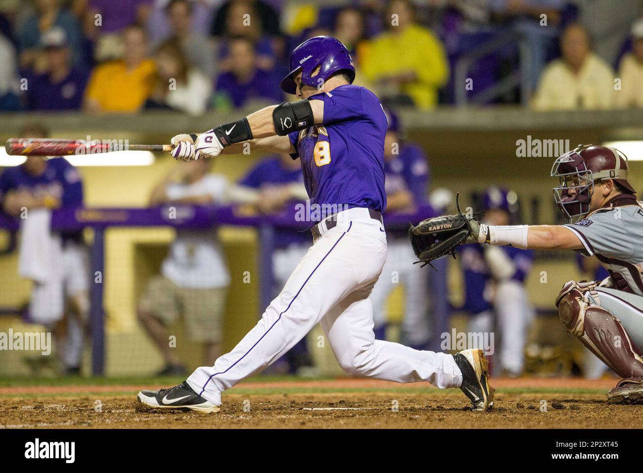 LSU Tigers shortstop Alex Bregman (8) swings the bat during a ...