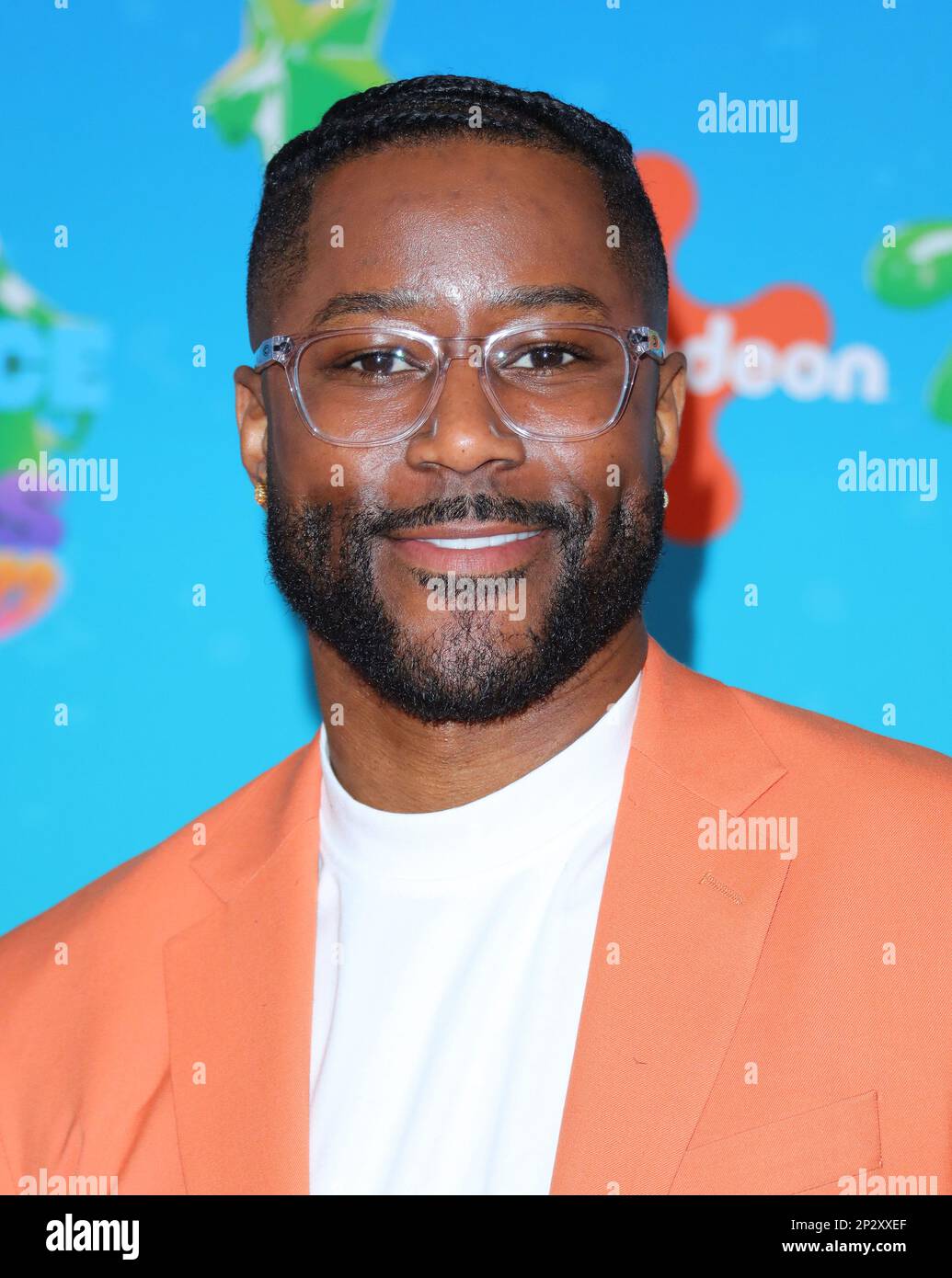 Nate Burleson arrives at The 2023 Nickelodeon Kids Choice Awards held ...